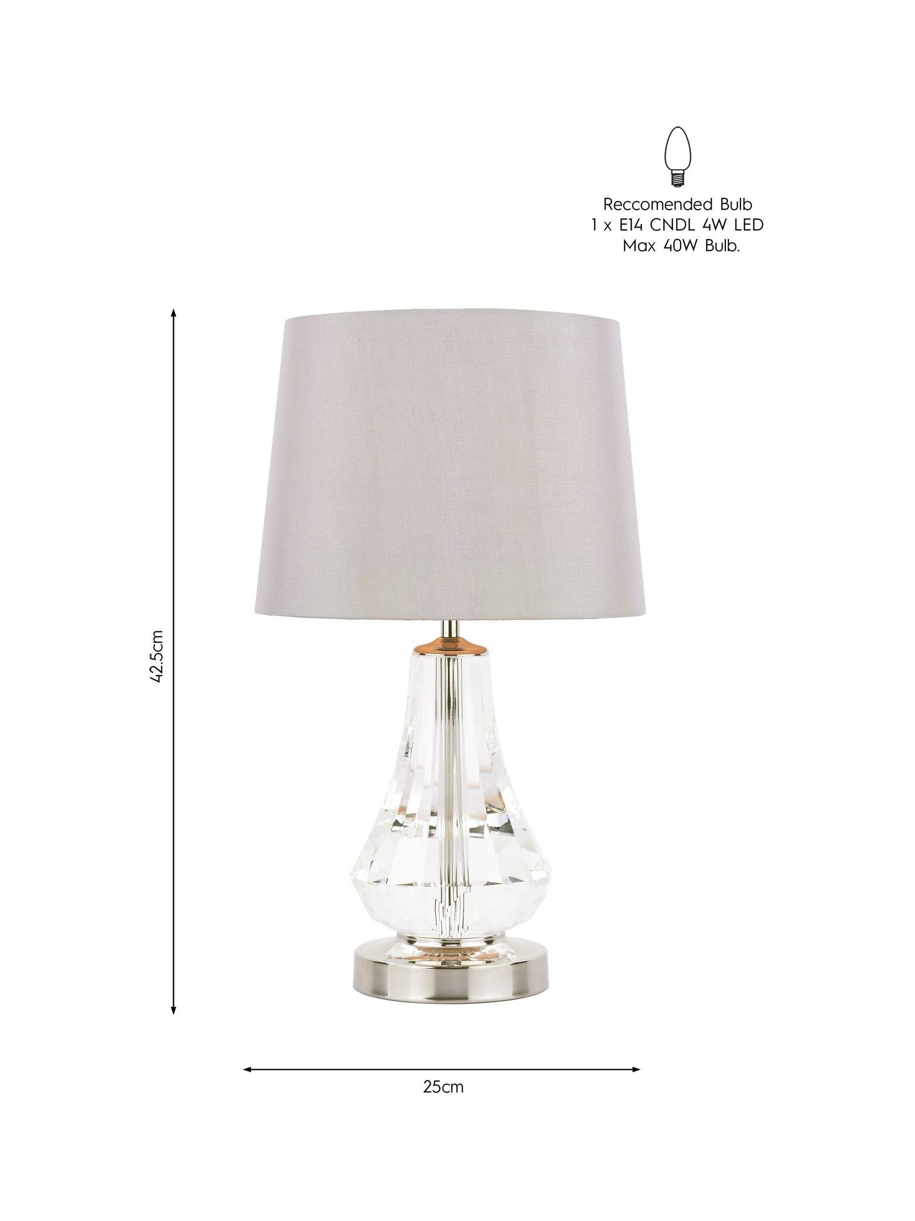 Buy Laura Ashley Clear Humby Touch Complete Table Lamp from the Next UK ...