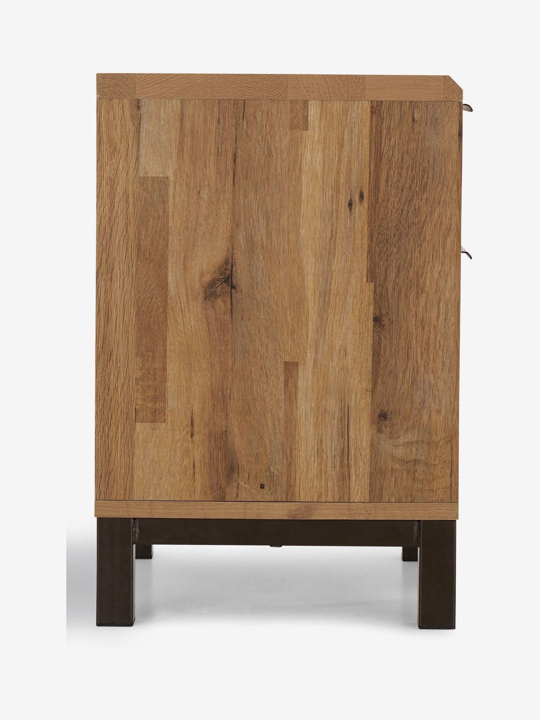 Buy Dark Bronx Oak Effect 2 Drawer Bedside Table from the Next UK ...