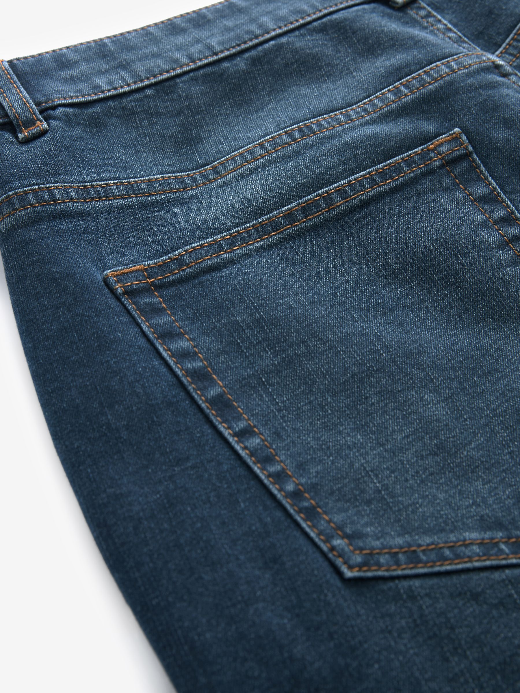 Buy Mid Blue Straight Fit Stretch Denim Shorts from the Next UK online shop