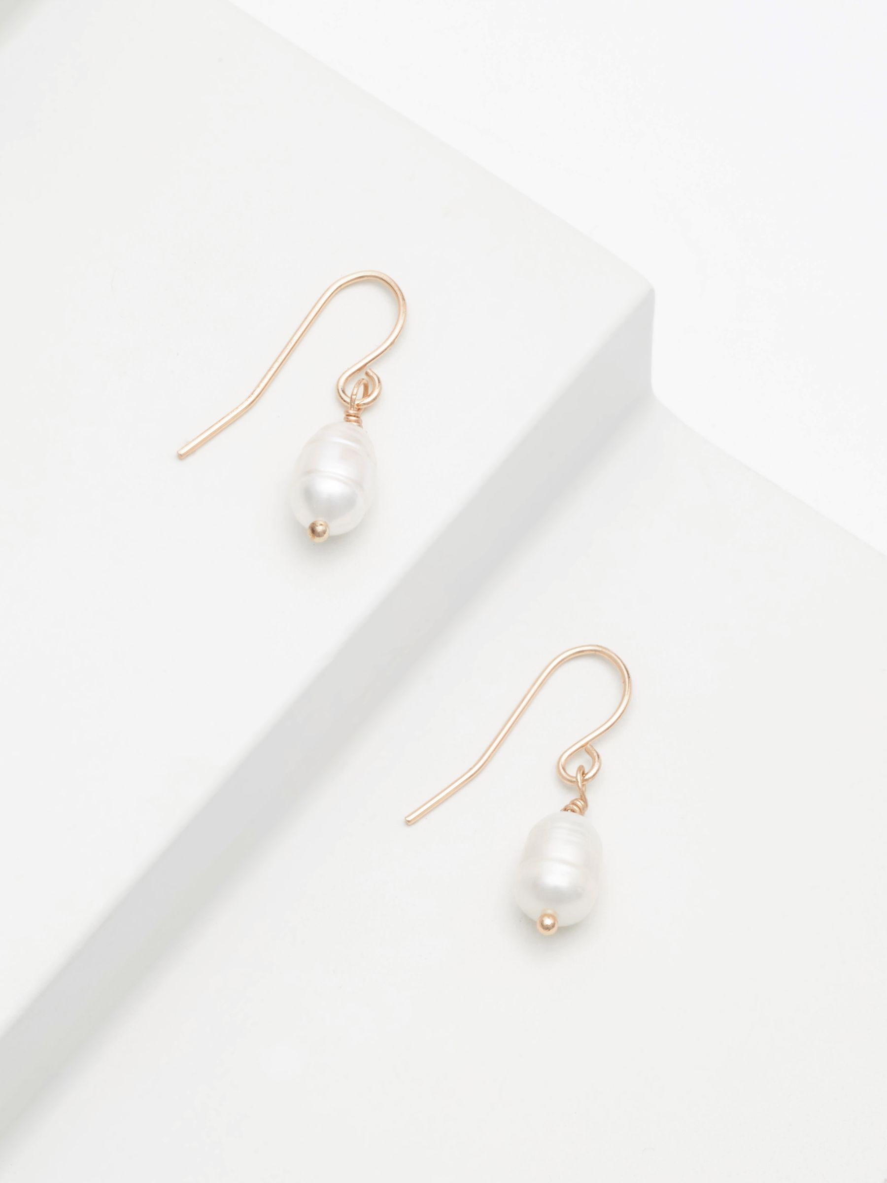 Buy Gold Tone Freshwater Pearl Delicate Earrings from the Next UK ...