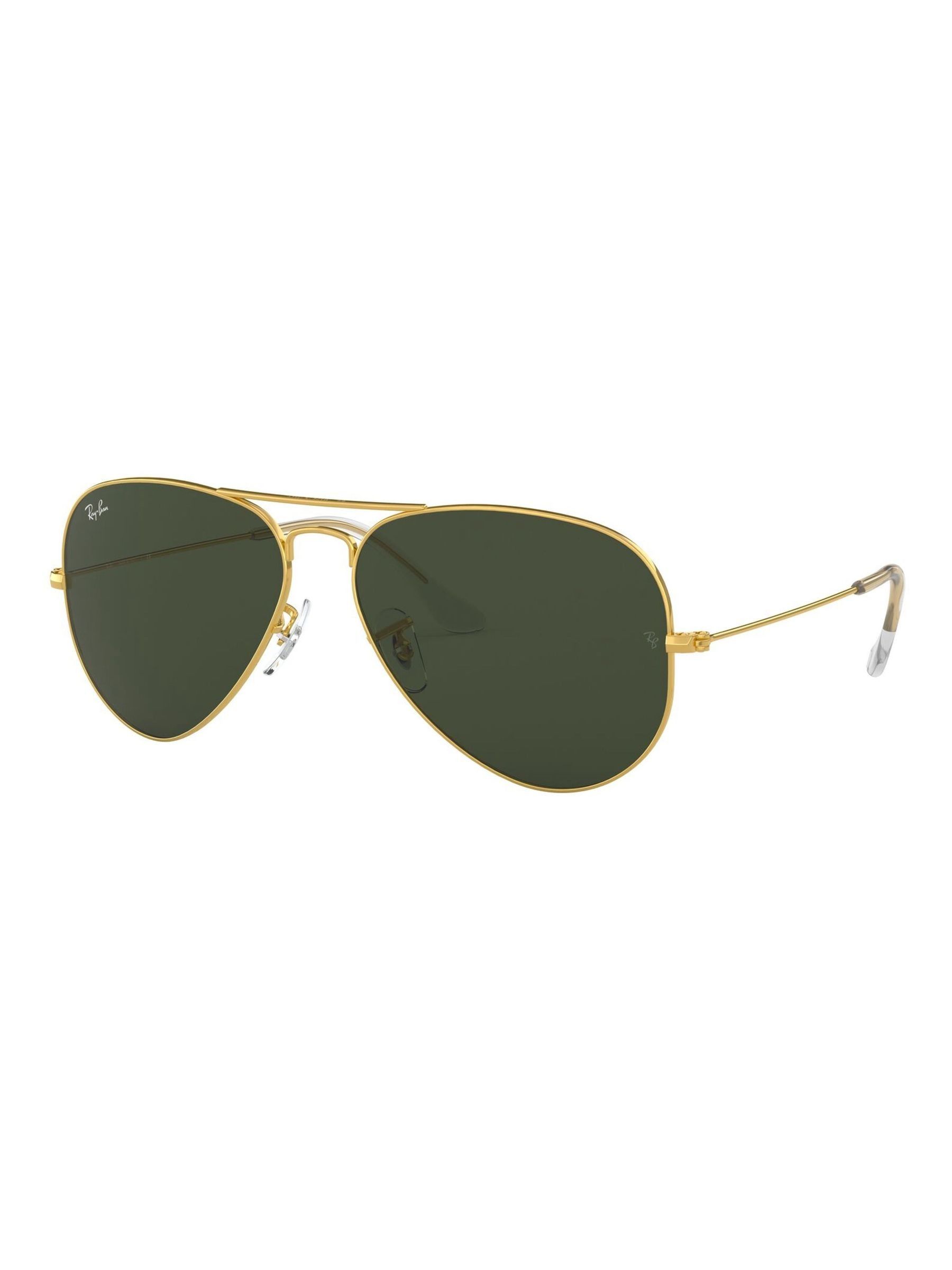 Buy Ray-Ban Gold & Green Lens XL Sunglasses from the Next UK online shop