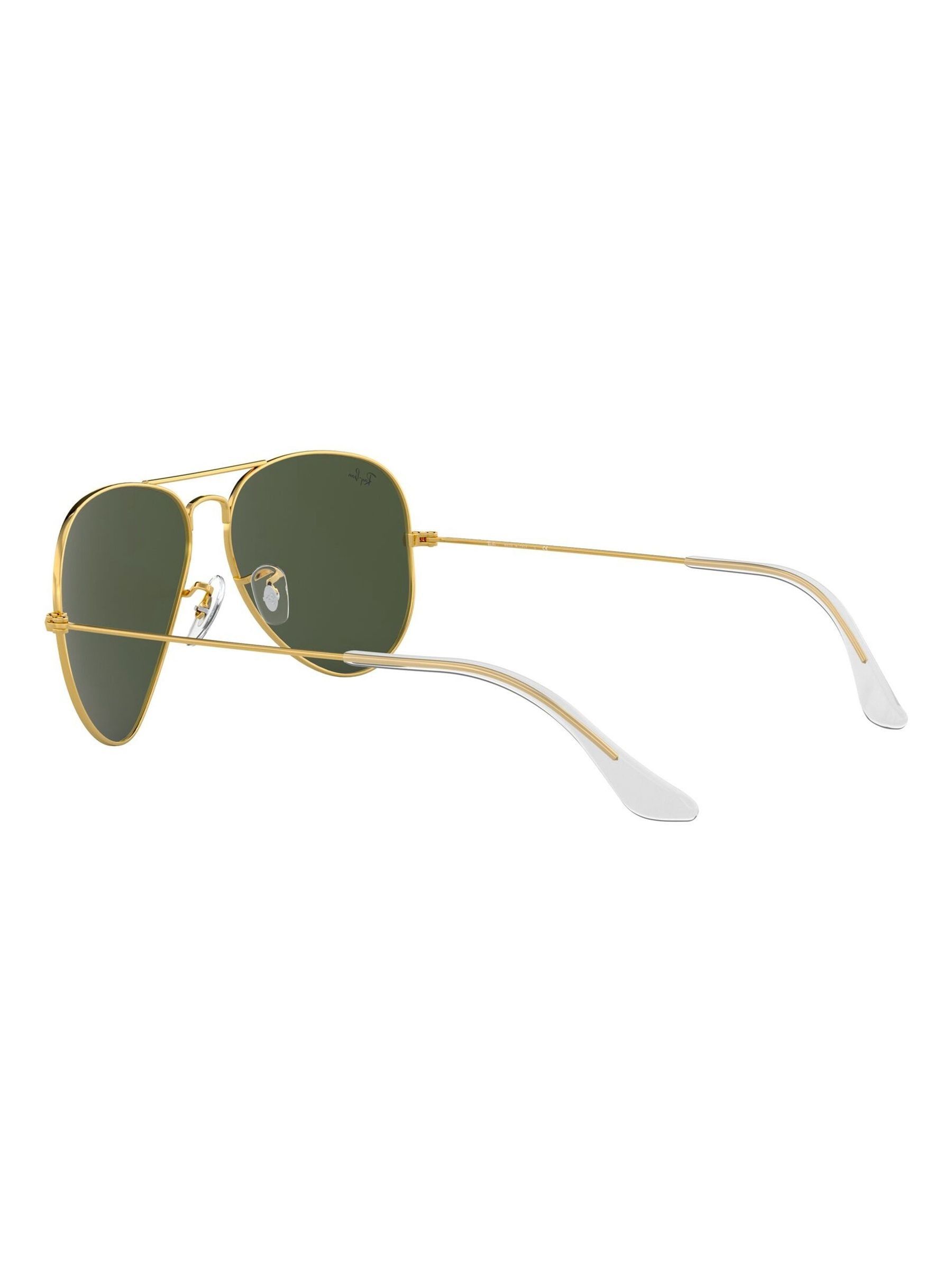 Buy Ray-Ban Gold & Green Lens XL Sunglasses from the Next UK online shop