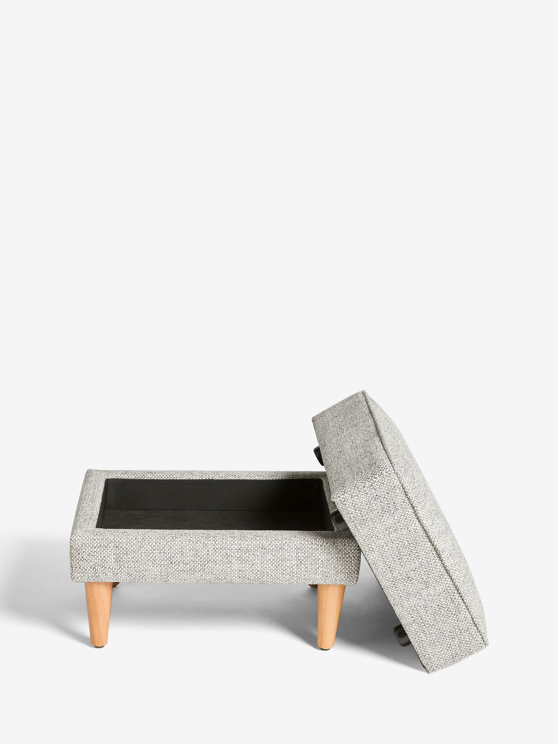 Buy Chunky Weave Dove Grey Sherlock Storage Footstool from the Next UK ...
