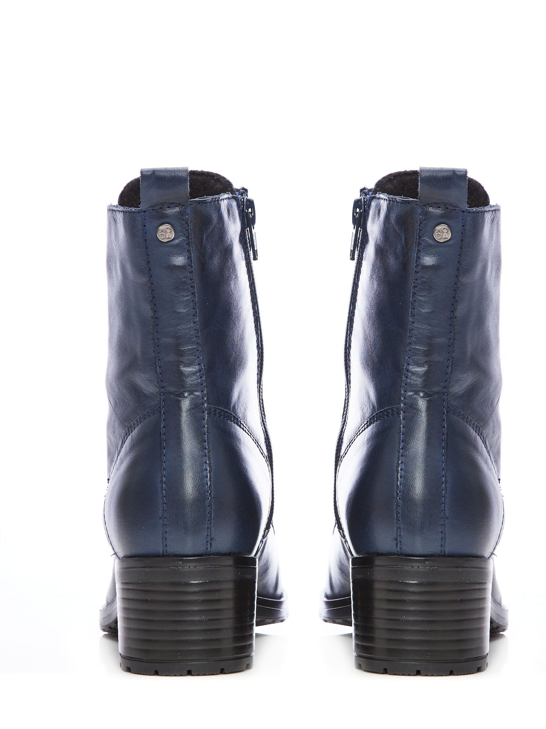 Buy Moda in Pelle Blue Bezzie Lace Up Leather Ankle Boots from the Next ...