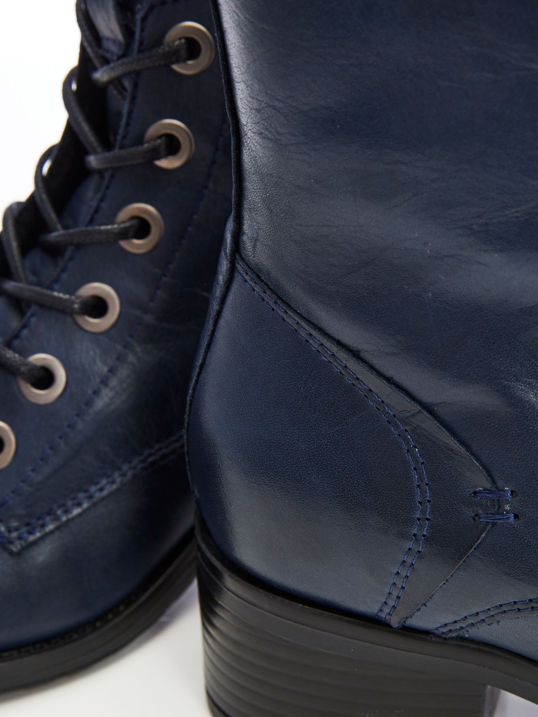 Buy Moda in Pelle Blue Bezzie Lace Up Leather Ankle Boots from the Next ...