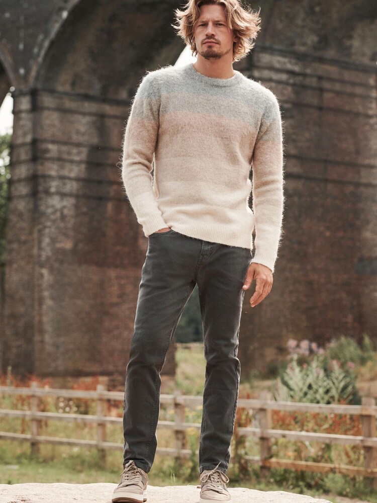 Buy Neutral Regular Ombre Knitted Crew Jumper from the Next UK online shop