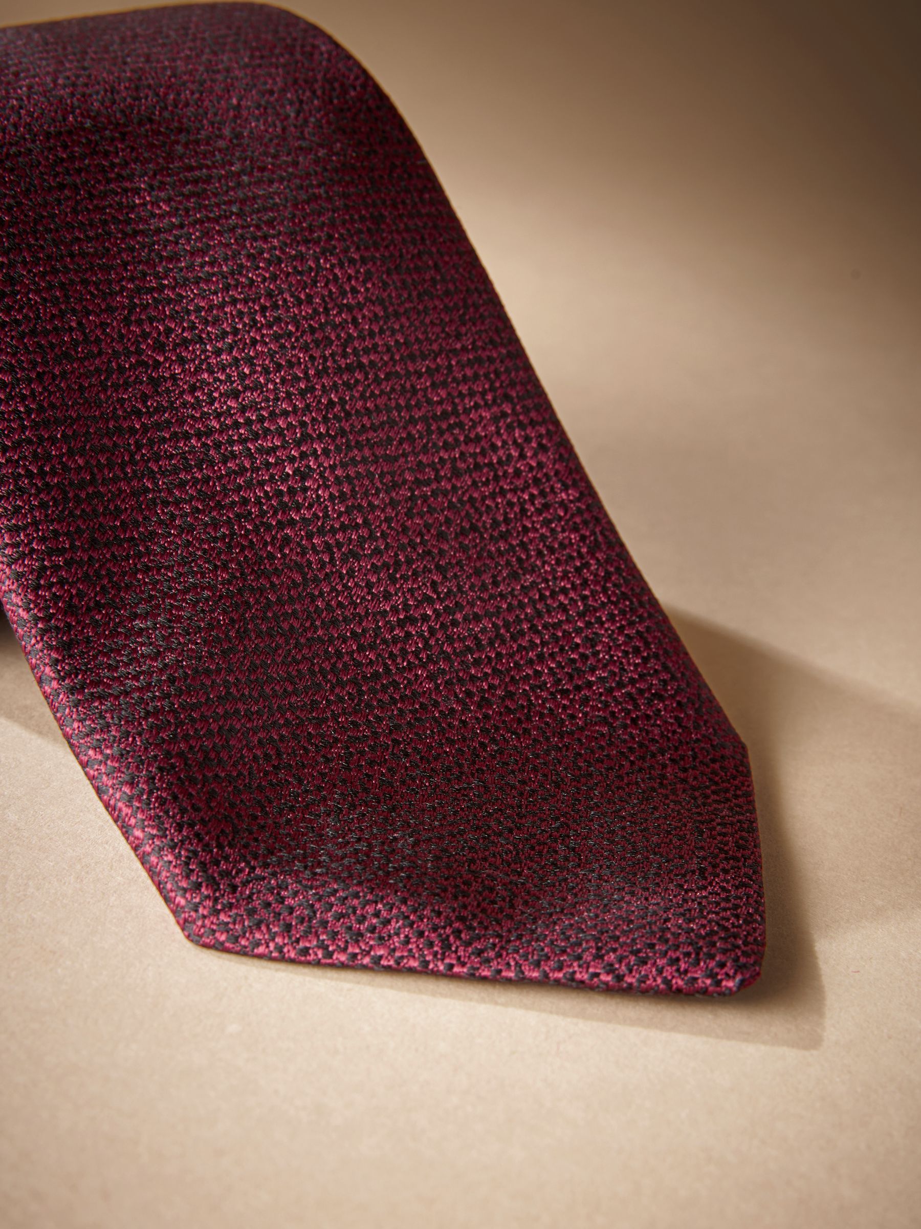 Buy Burgundy Red Signature Made In Italy Tie from the Next UK online shop