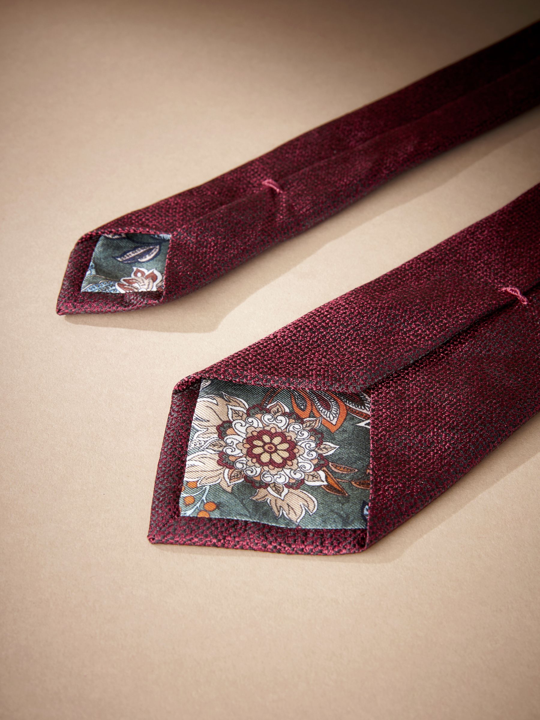 Buy Burgundy Red Signature Made In Italy Tie from the Next UK online shop