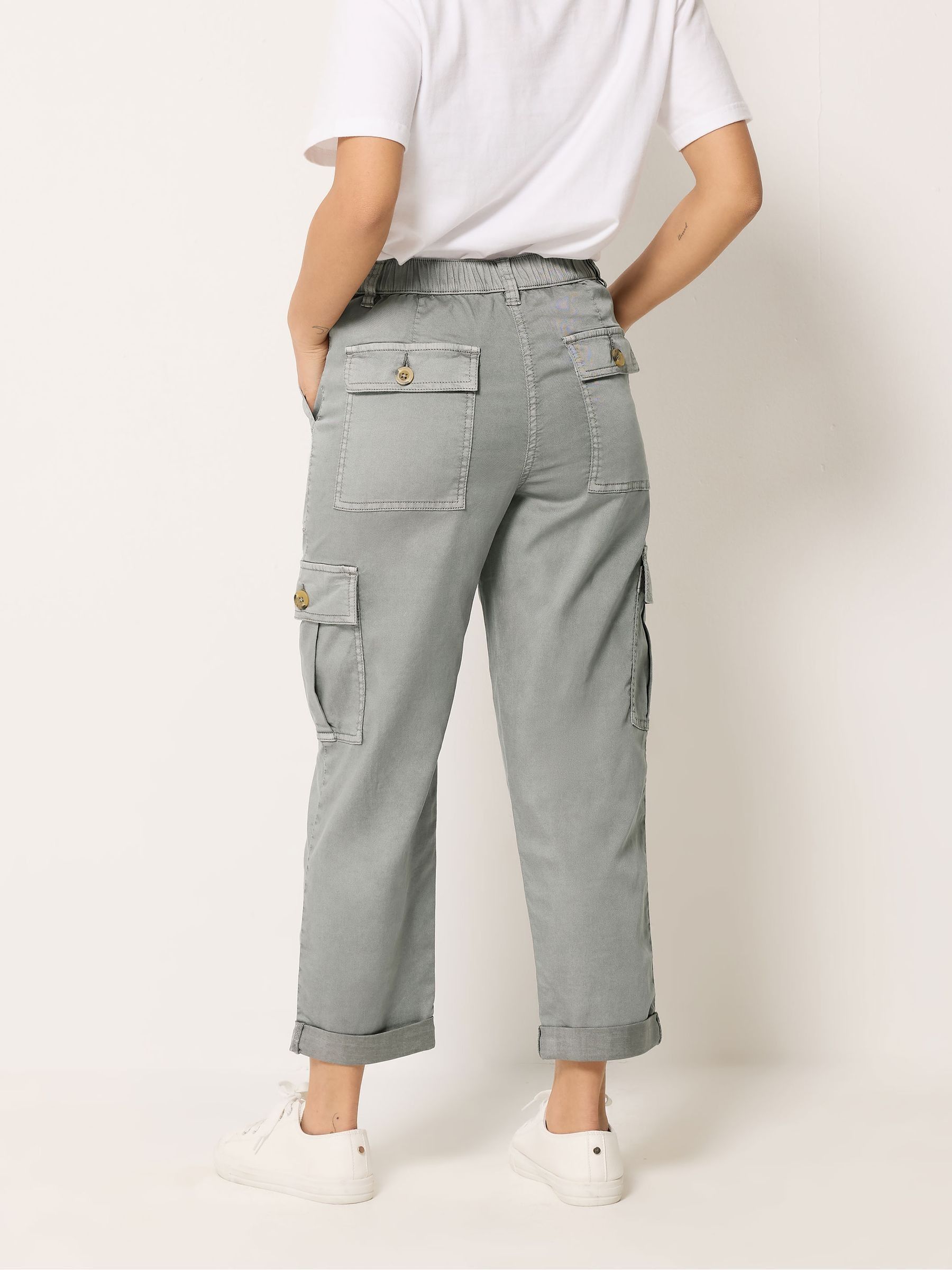 Buy Grey - M&Co Petite Cargo Trousers from Next Denmark