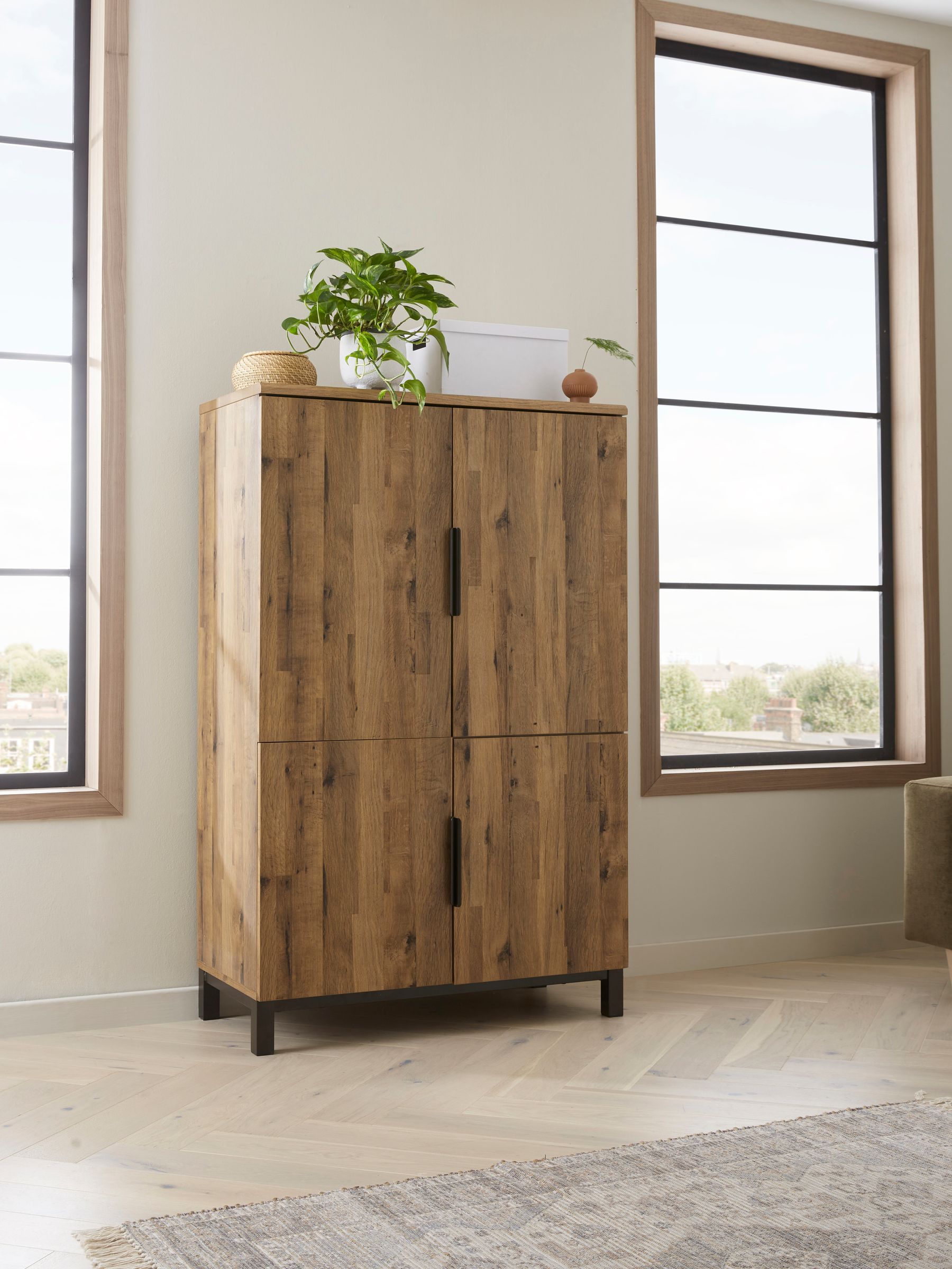 Buy Dark Natural Bronx Oak Effect Hideaway Desk from the Next UK online ...