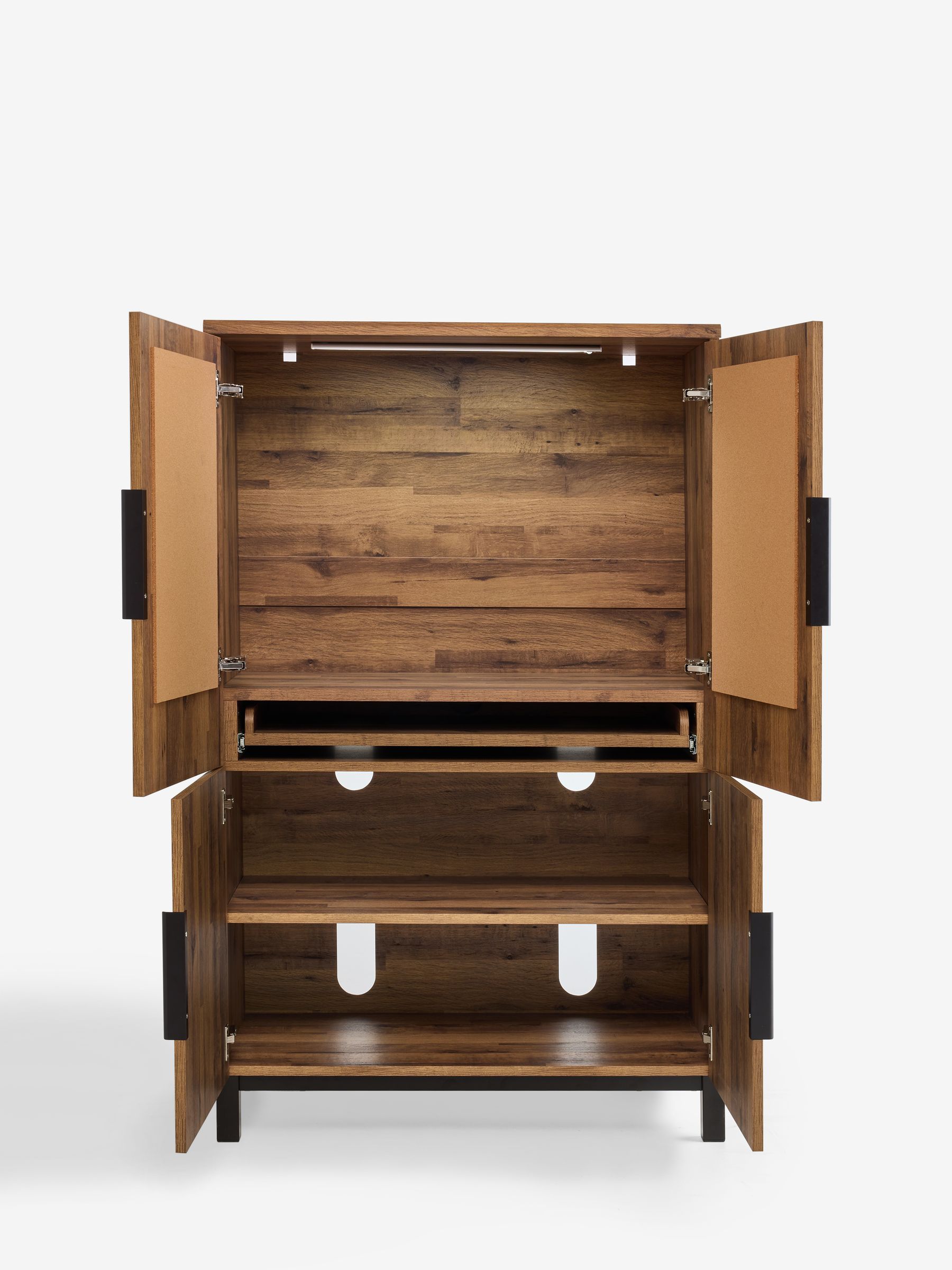 Buy Dark Natural Bronx Oak Effect Hideaway Desk from the Next UK online ...