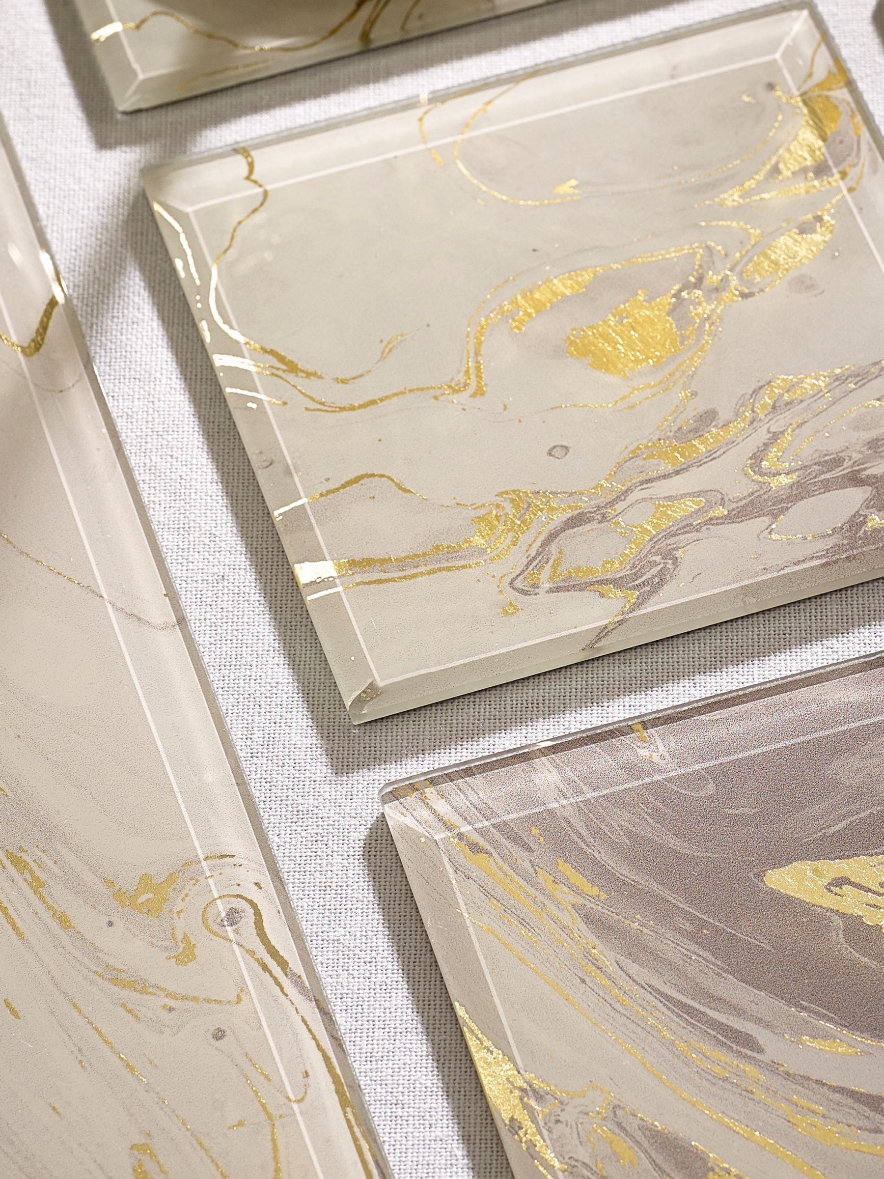 Buy Natural Galaxy Glass Coasters Set of 4 from the Next UK online shop