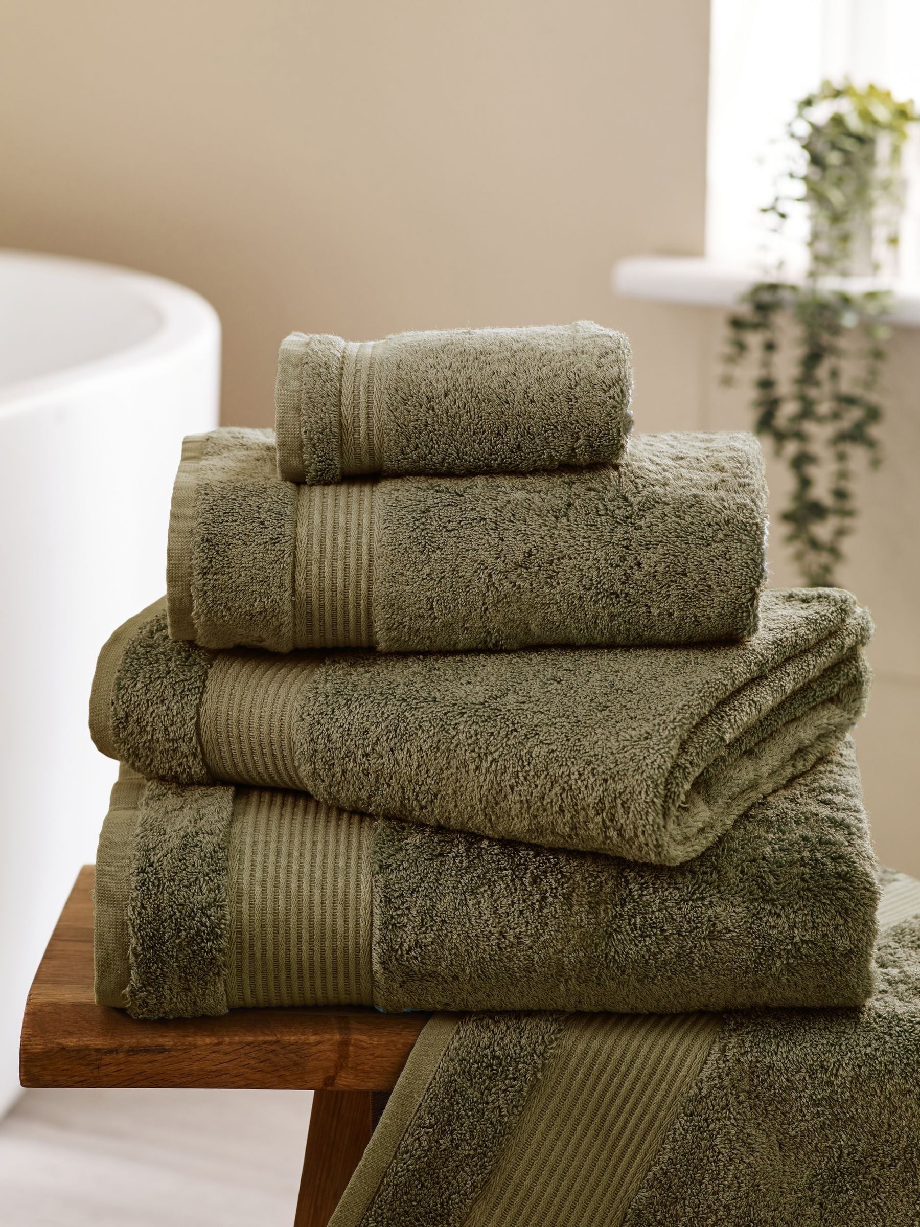 Green Khaki Egyptian 100 Cotton Towel