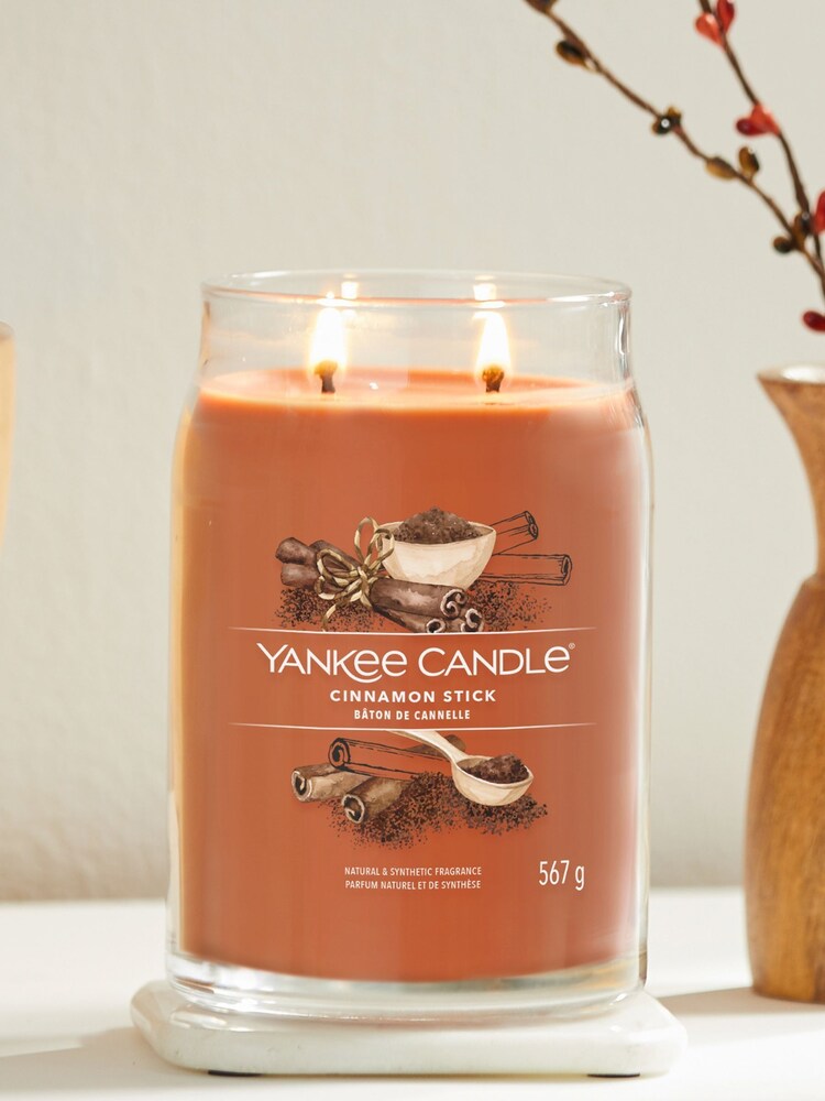 Buy Yankee Candle Signature Jar Scented Candle, Cinnamon Large Stick ...