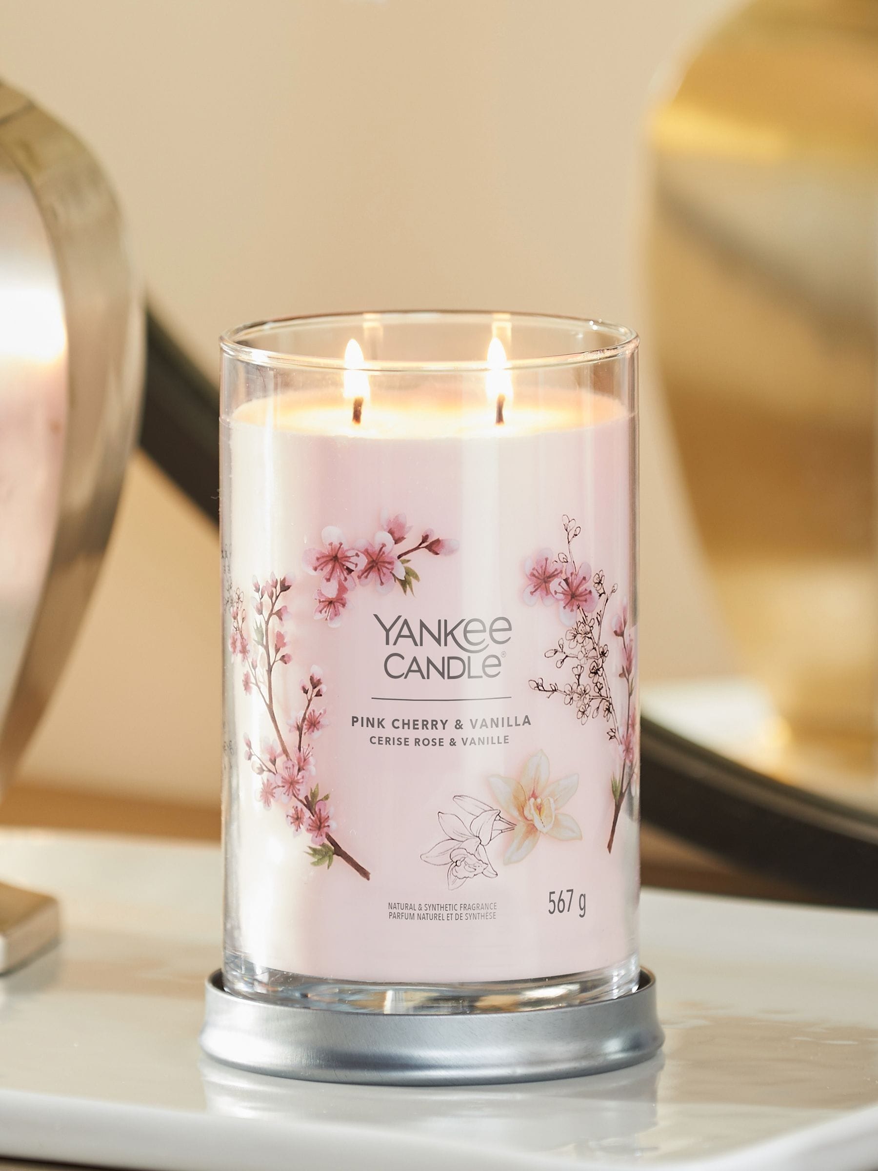Buy Yankee Candle Signature Large Tumbler Scented Candle, Pink Cherry ...