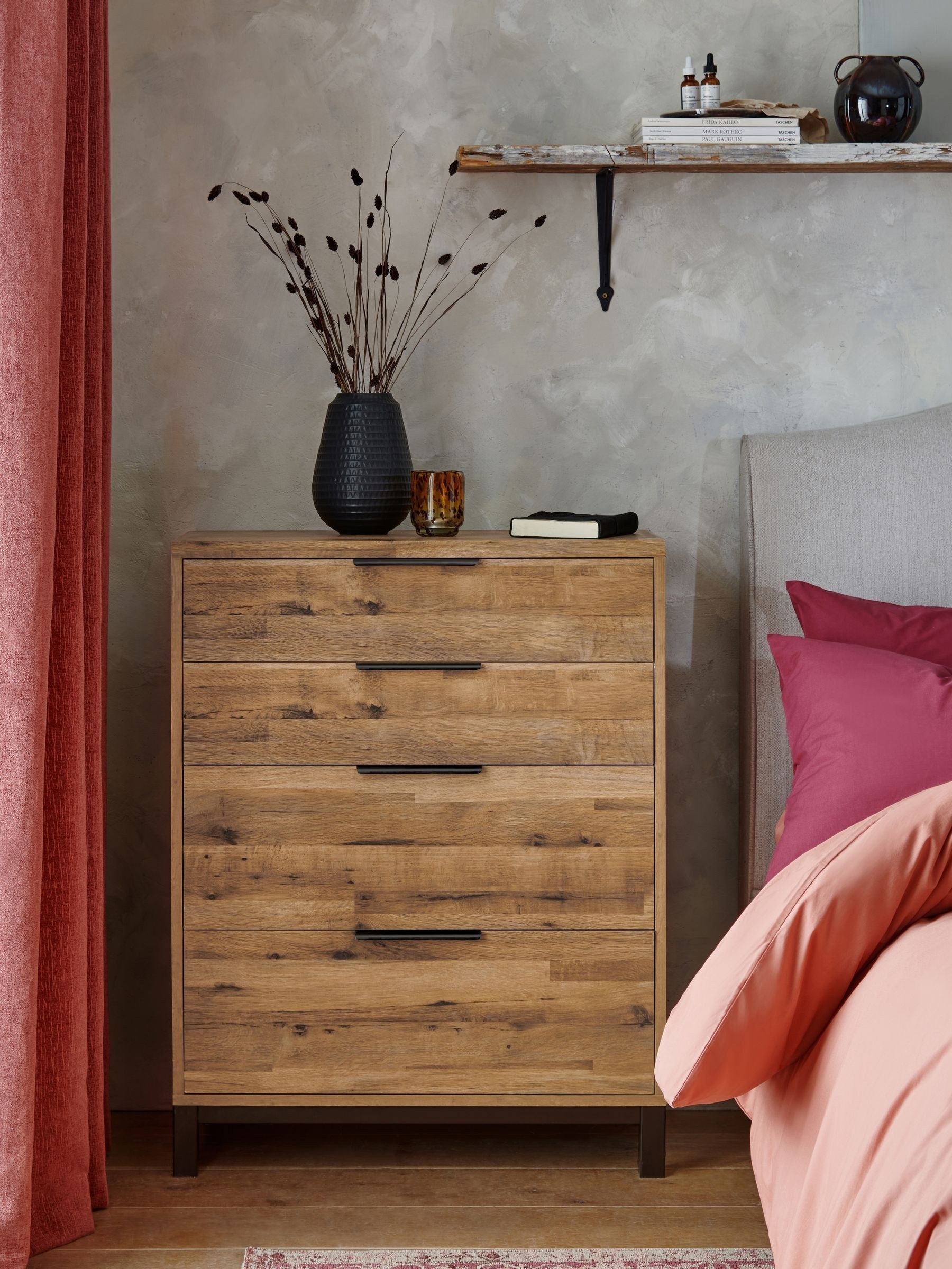 Buy Dark Bronx Oak Effect 4 Drawer Chest of Drawers from the Next UK ...