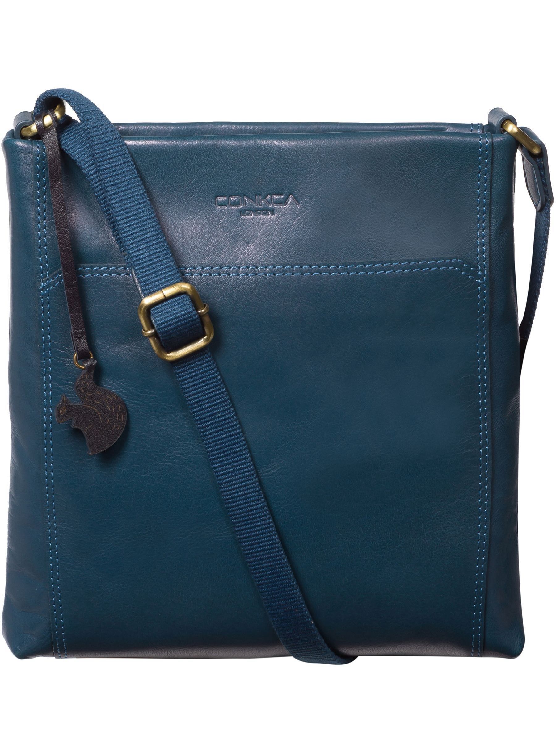 Buy Conkca Snorkel Blue Dink Leather Cross-Body Bag from the Next UK ...