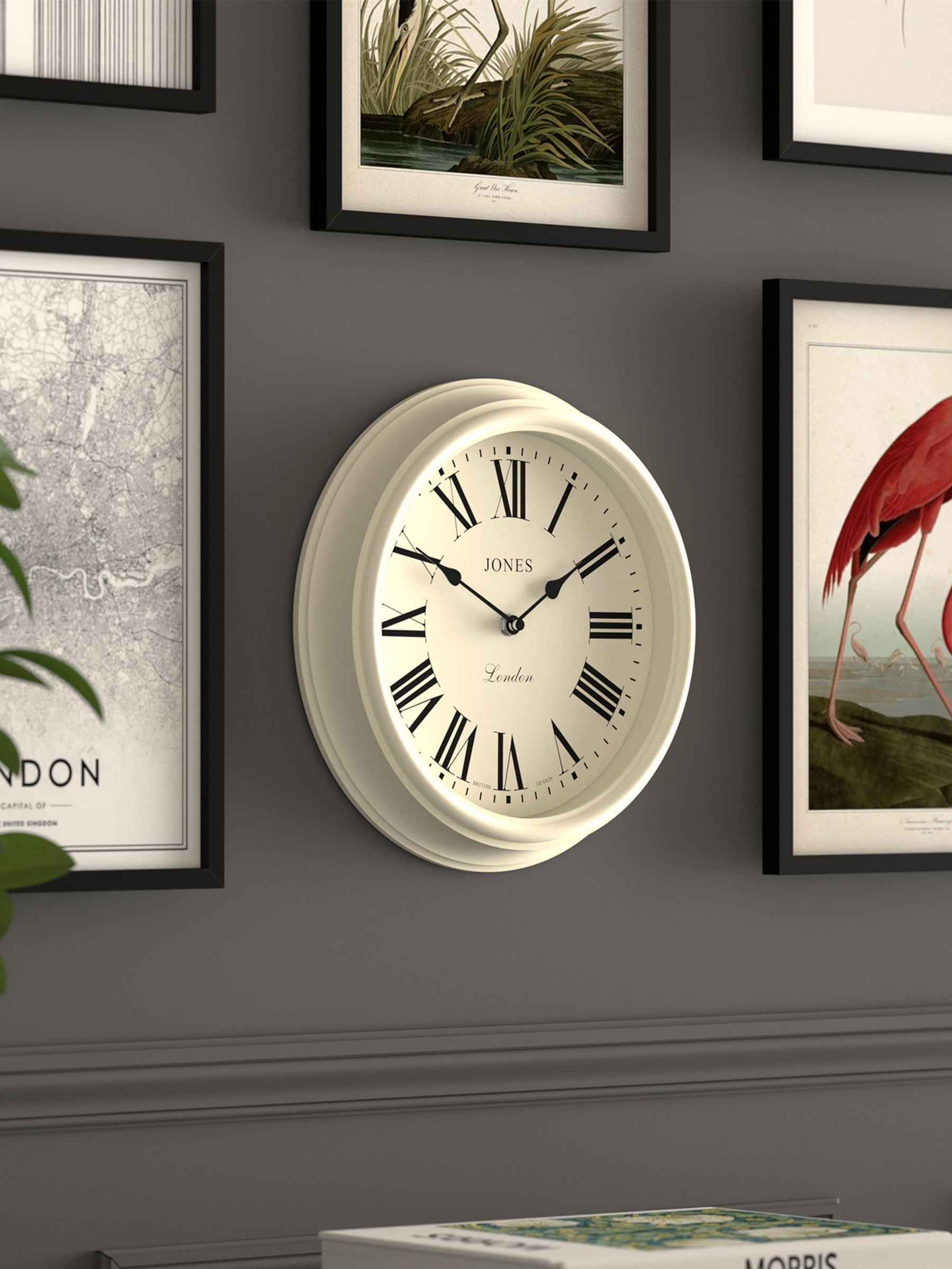 Buy Jones Clocks Linen White A Decorative Wall Clock from the Next UK ...