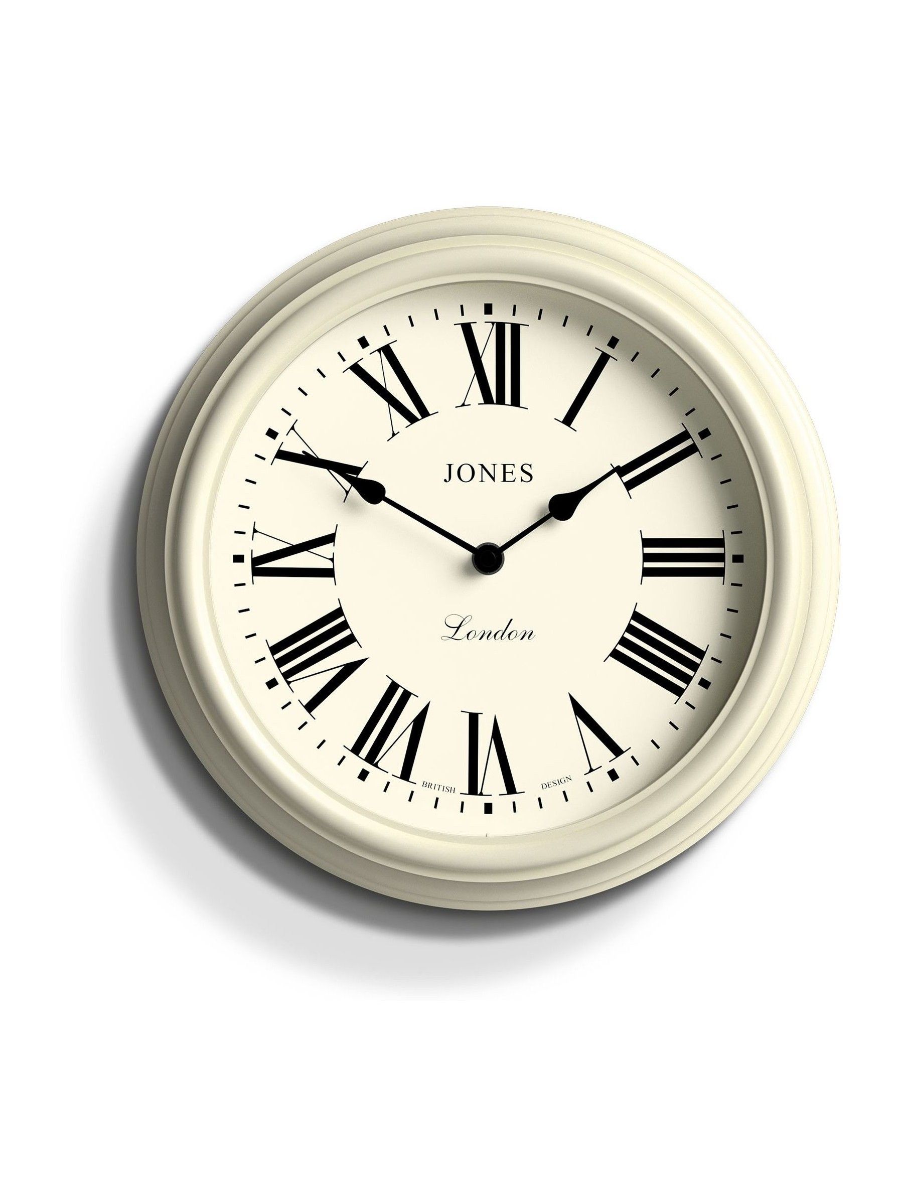 Buy Jones Clocks Linen White A Decorative Wall Clock from the Next UK ...