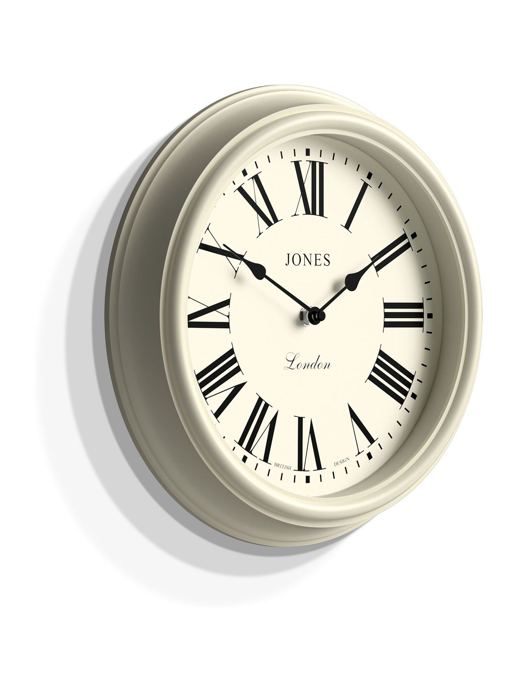 Buy Jones Clocks Linen White A Decorative Wall Clock from the Next UK ...