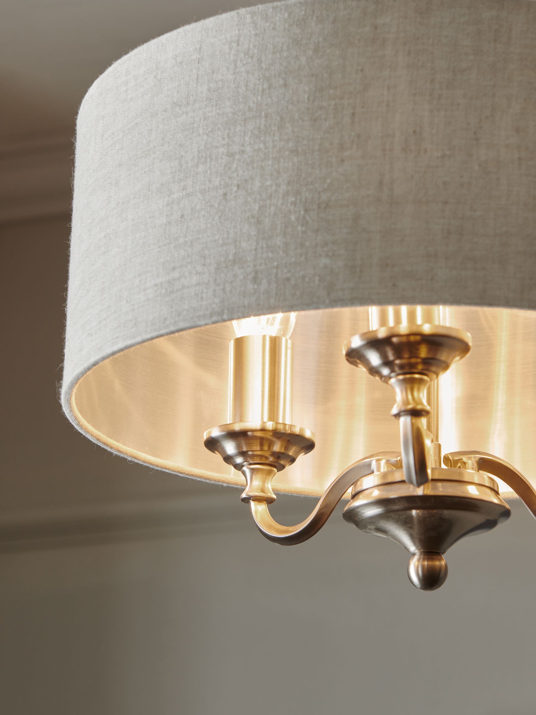 Buy Brushed Nickel Burford 3 Chandelier Light from the Next UK online shop