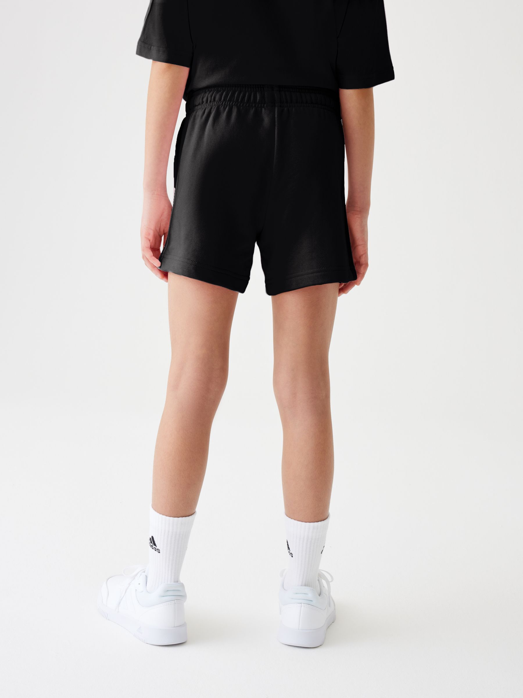 Buy adidas Black Junior Essentials 3-Stripes Shorts from the Next UK ...