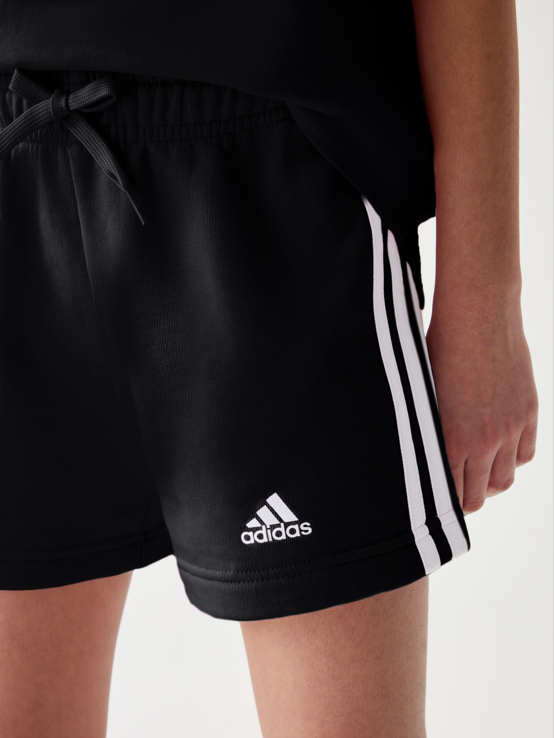 Buy adidas Black Junior Essentials 3-Stripes Shorts from the Next UK ...