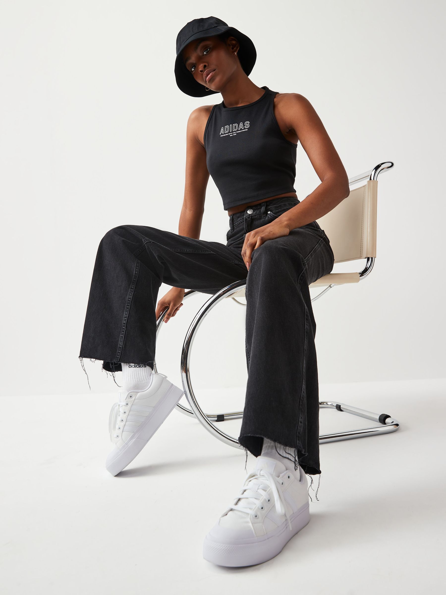 Buy adidas White Bravada 2.0 Platform Trainers from the Next UK online shop