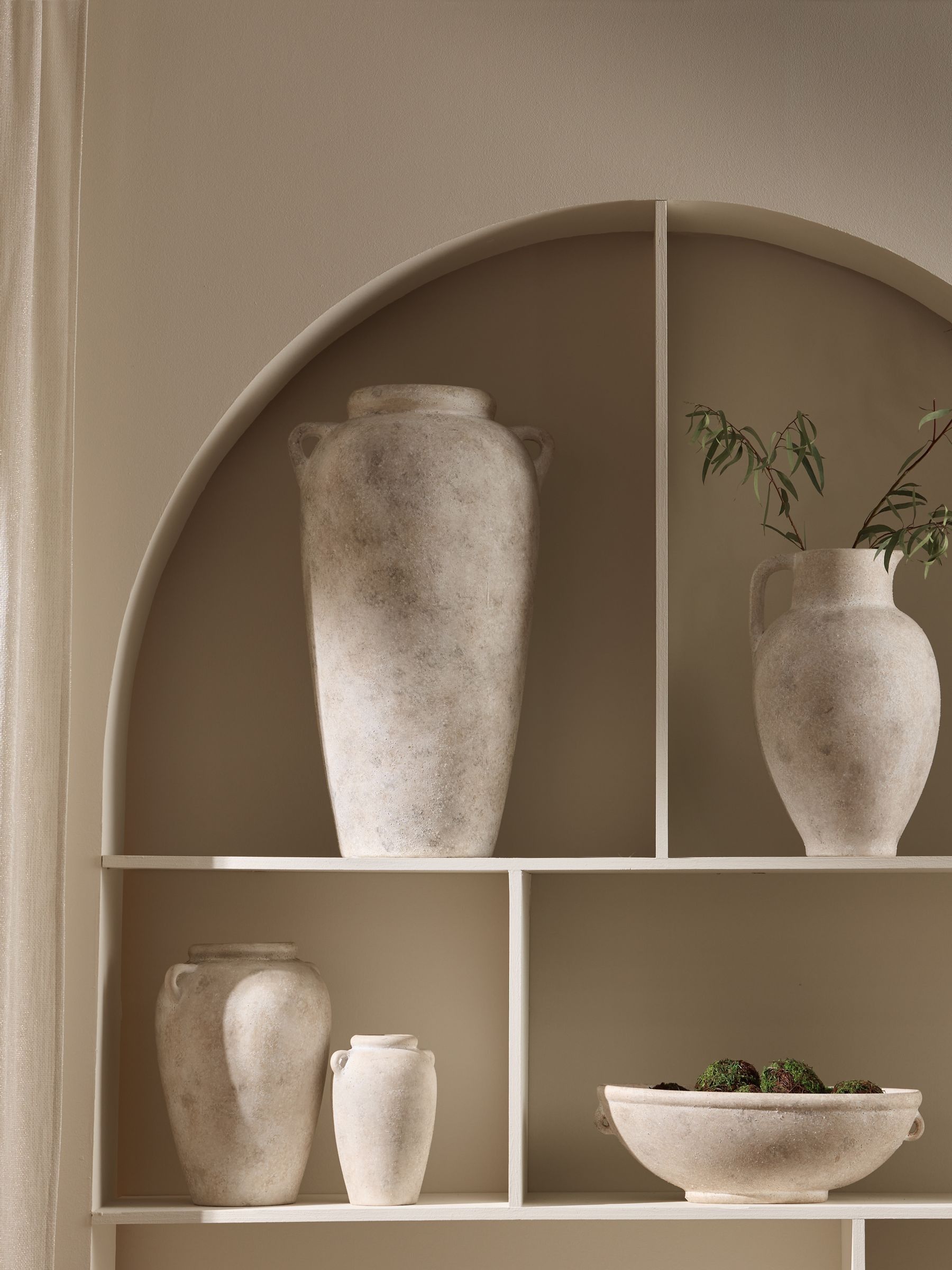 Buy Natural Country Ceramic Lydford Medium Textured Flower Vase from ...