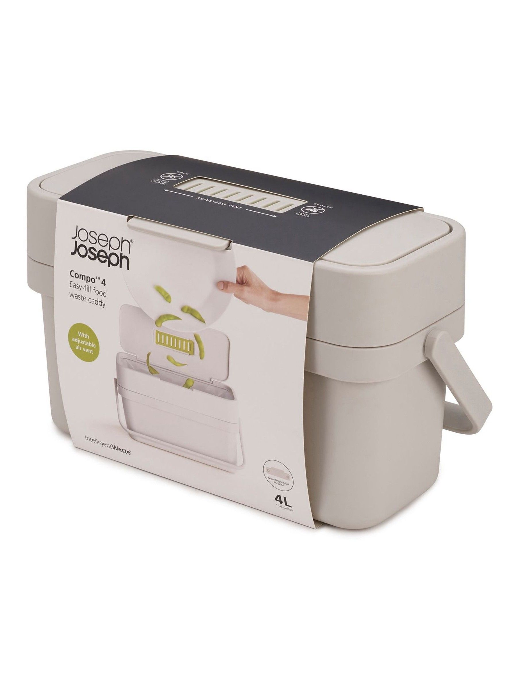 Buy Joseph Joseph Grey Grey Compo 4 Food Waste Caddy Stone from the ...