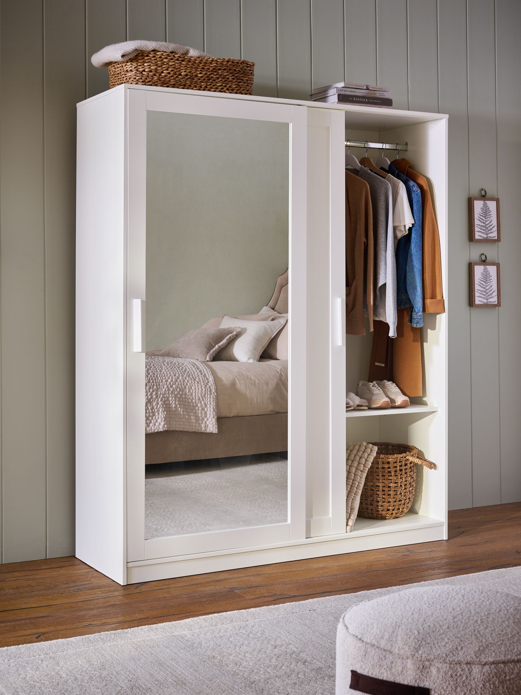 Buy White Flynn 1.5m Sliding Wardrobe from the Next UK online shop