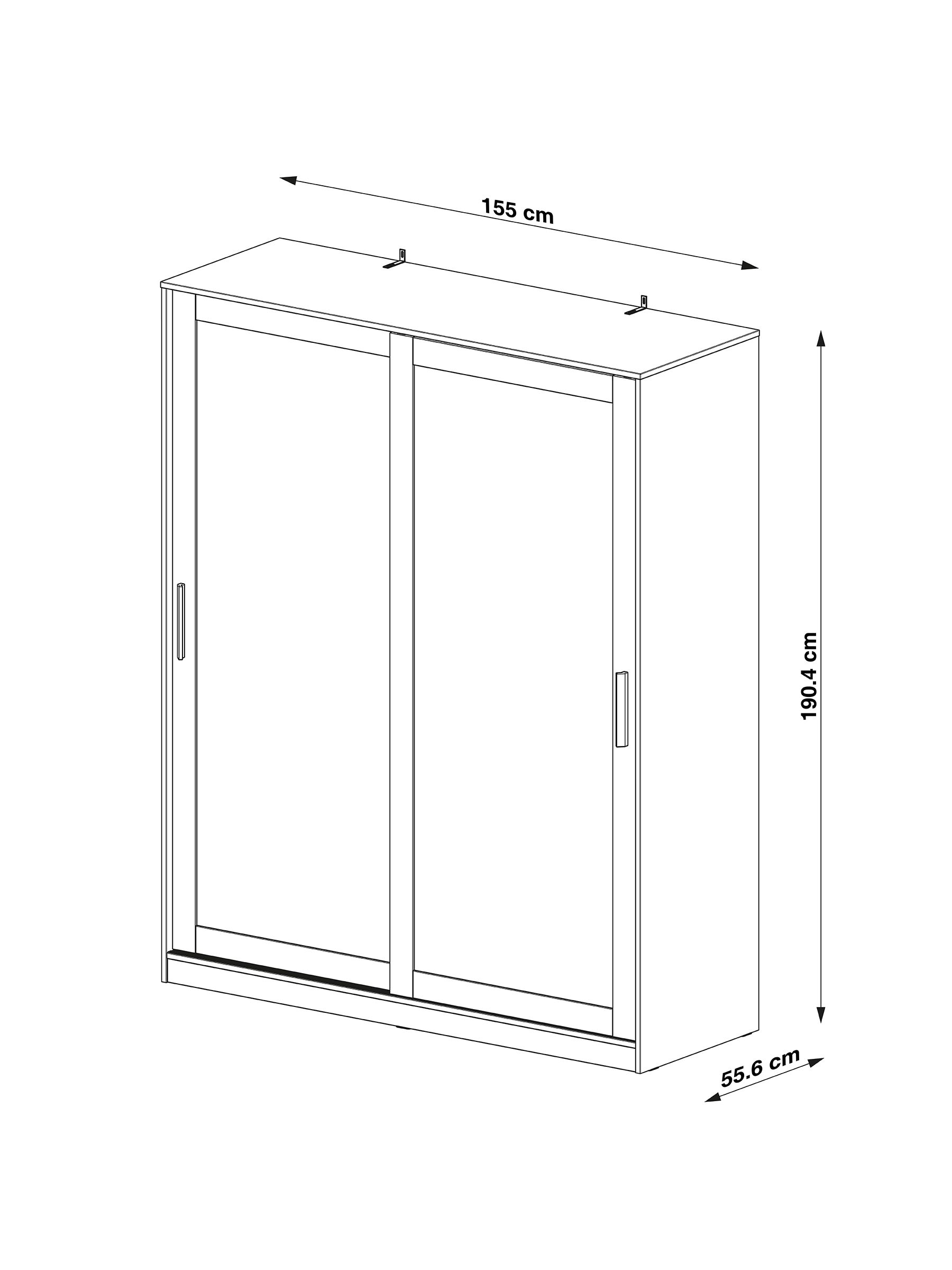 Buy White Flynn 1.5m Sliding Wardrobe from the Next UK online shop