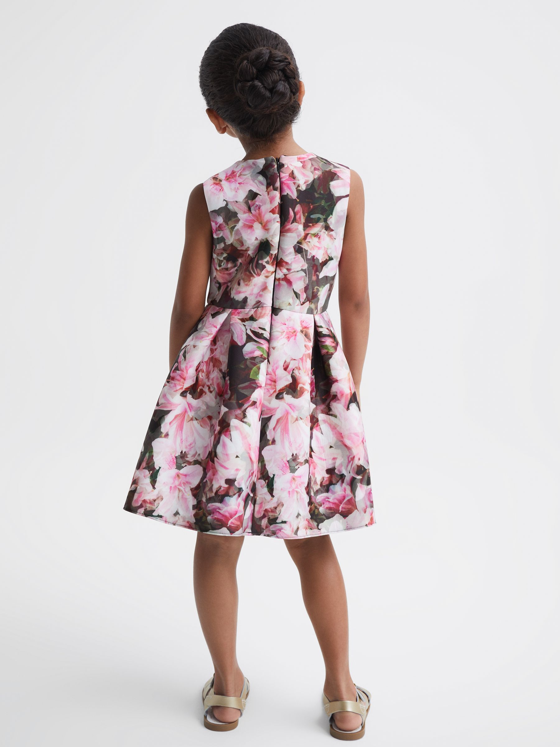 Buy Reiss Pink Print Emily Scuba Floral Printed Dress from the Next UK ...