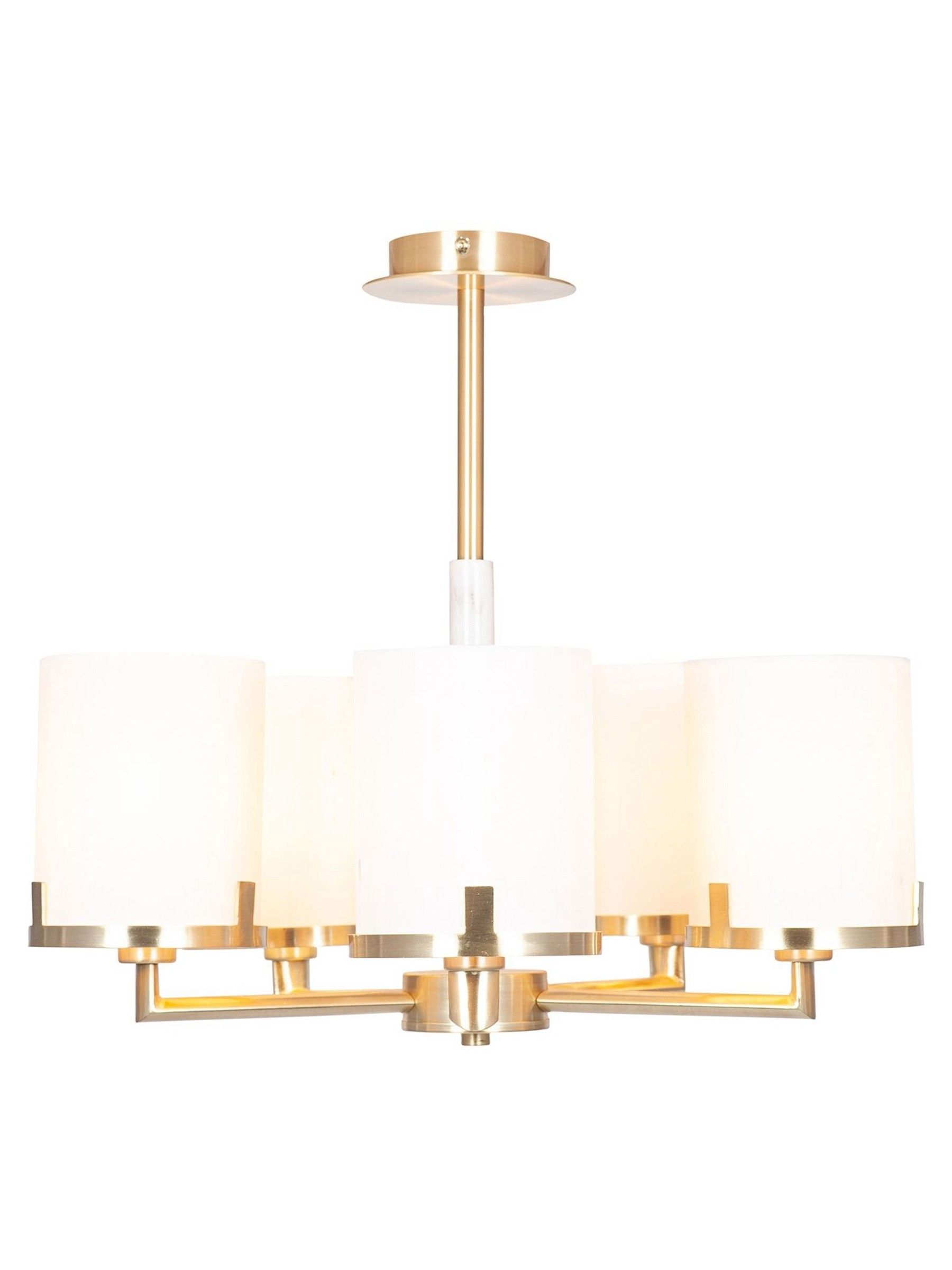 Buy Pacific Champagne Gold Midland Metal And Marble Effect 5 Arm ...