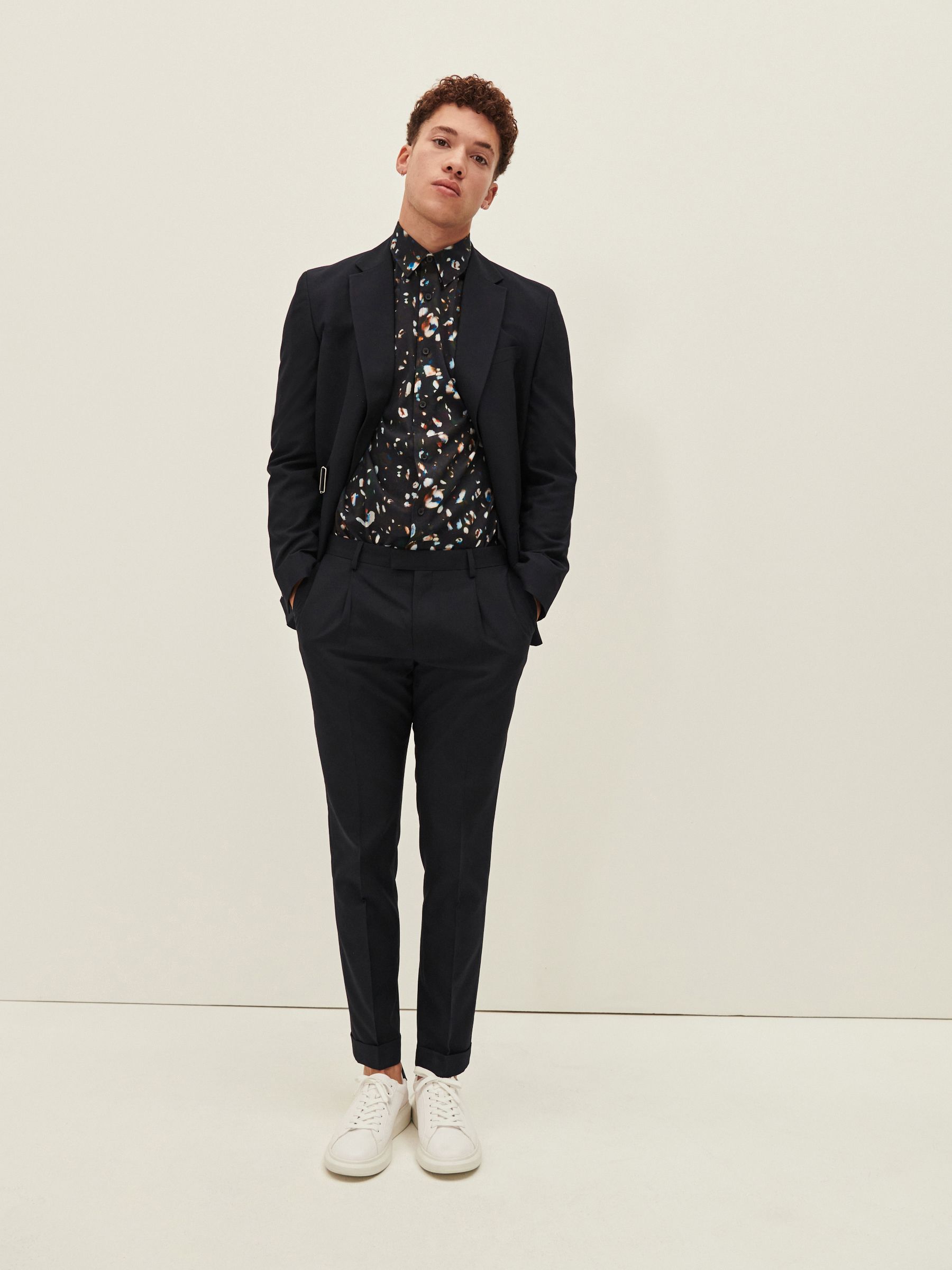 Buy Navy Blue EDIT Slim Fit Wrap Front Suit Jacket from the Next UK ...