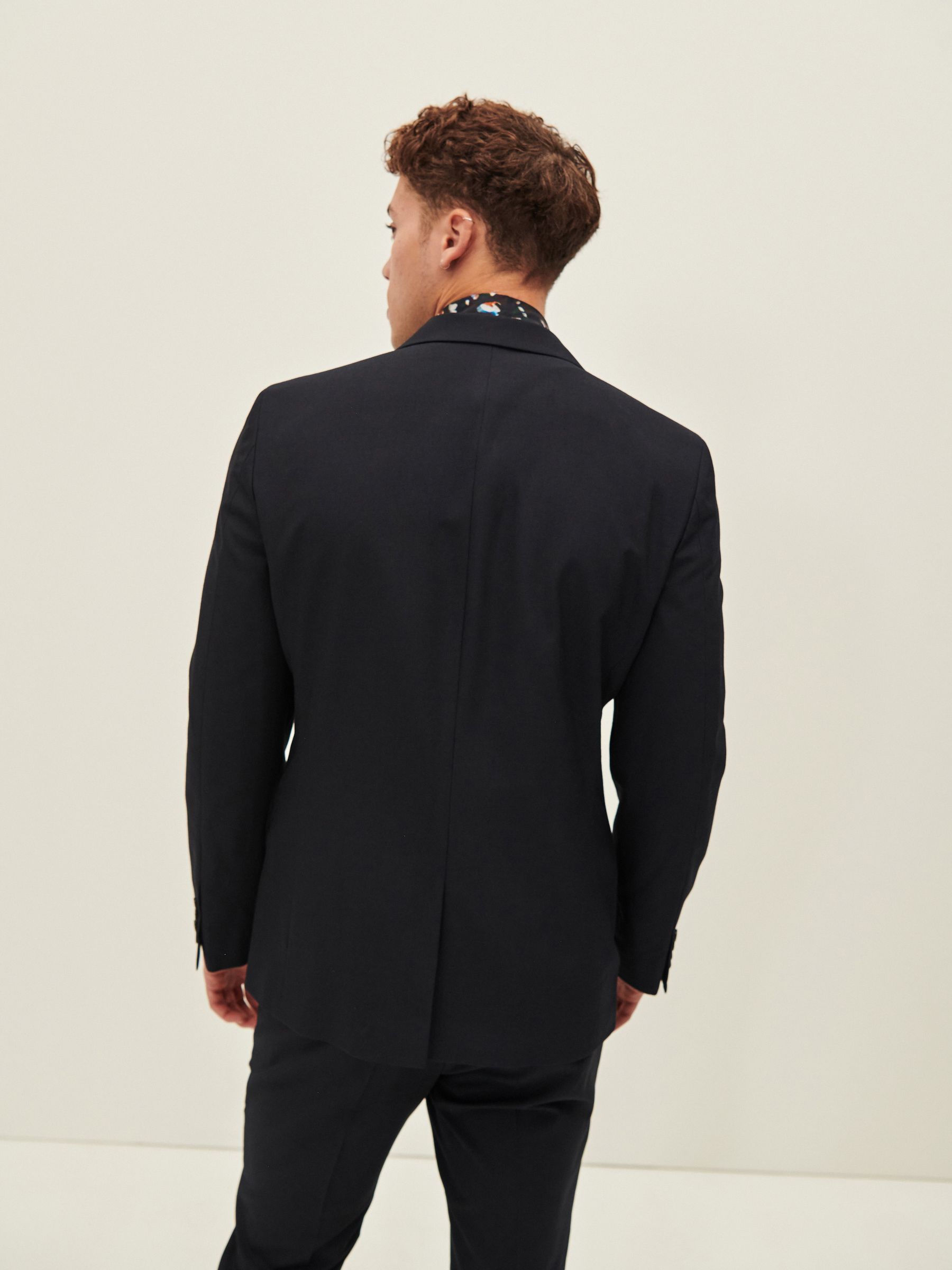 Buy Navy Blue EDIT Slim Fit Wrap Front Suit Jacket from the Next UK ...