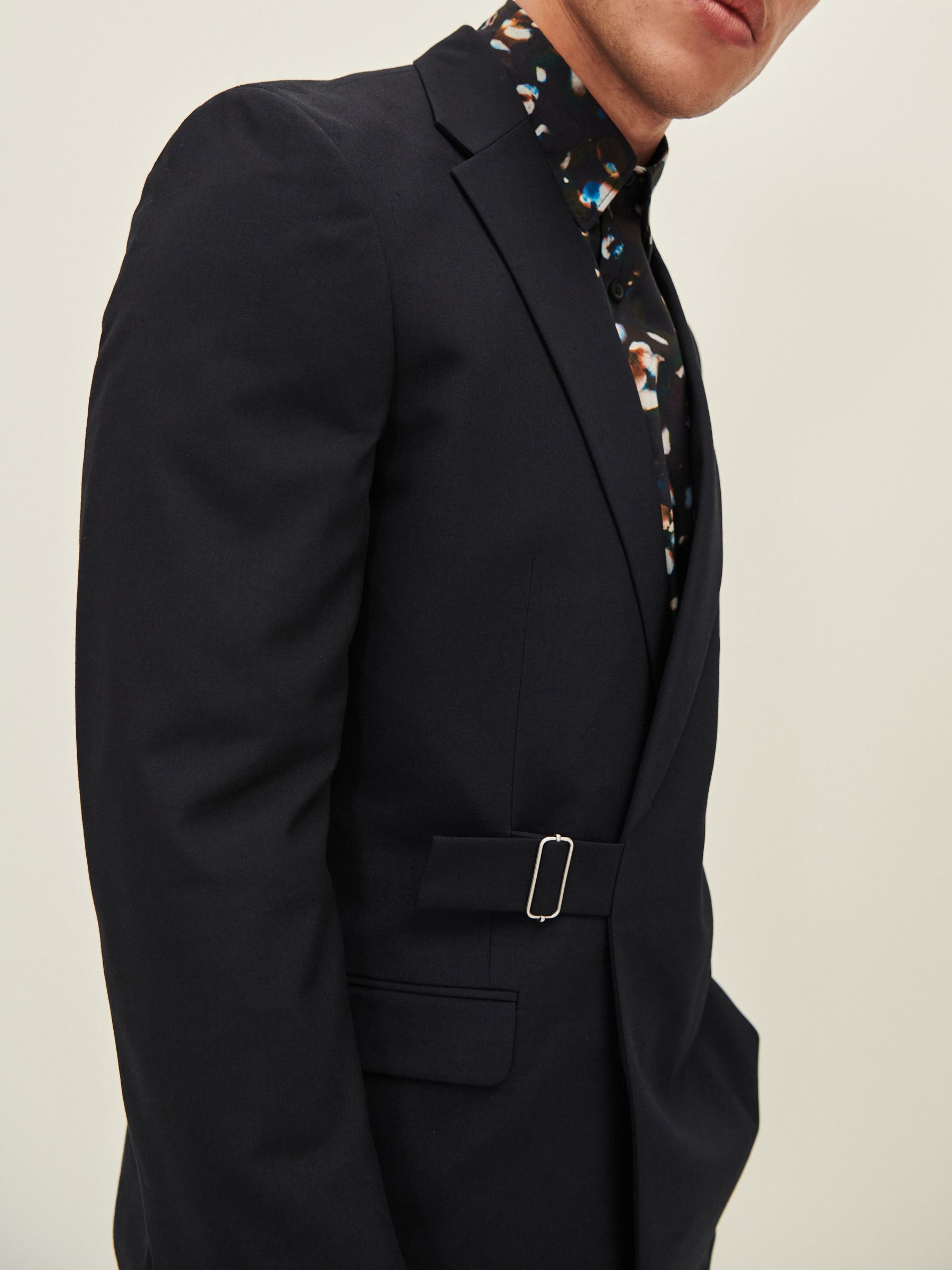 Buy Navy Blue EDIT Slim Fit Wrap Front Suit Jacket from the Next UK ...