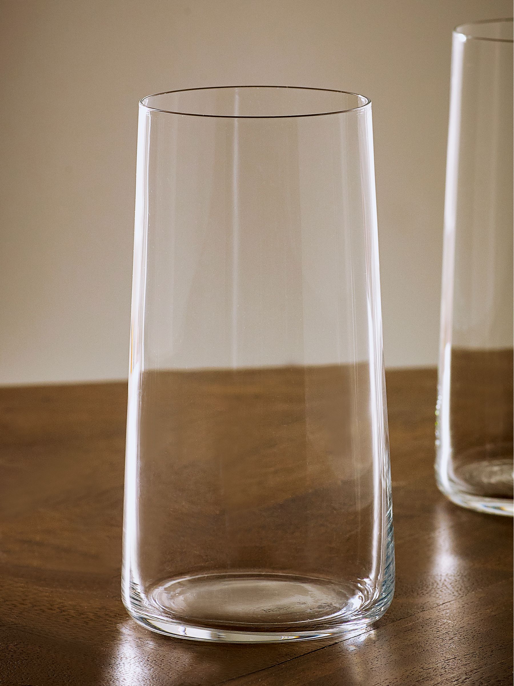 Buy Set of 4 Clear Angular Set of 4 Tall Tumbler Glasses from the Next ...