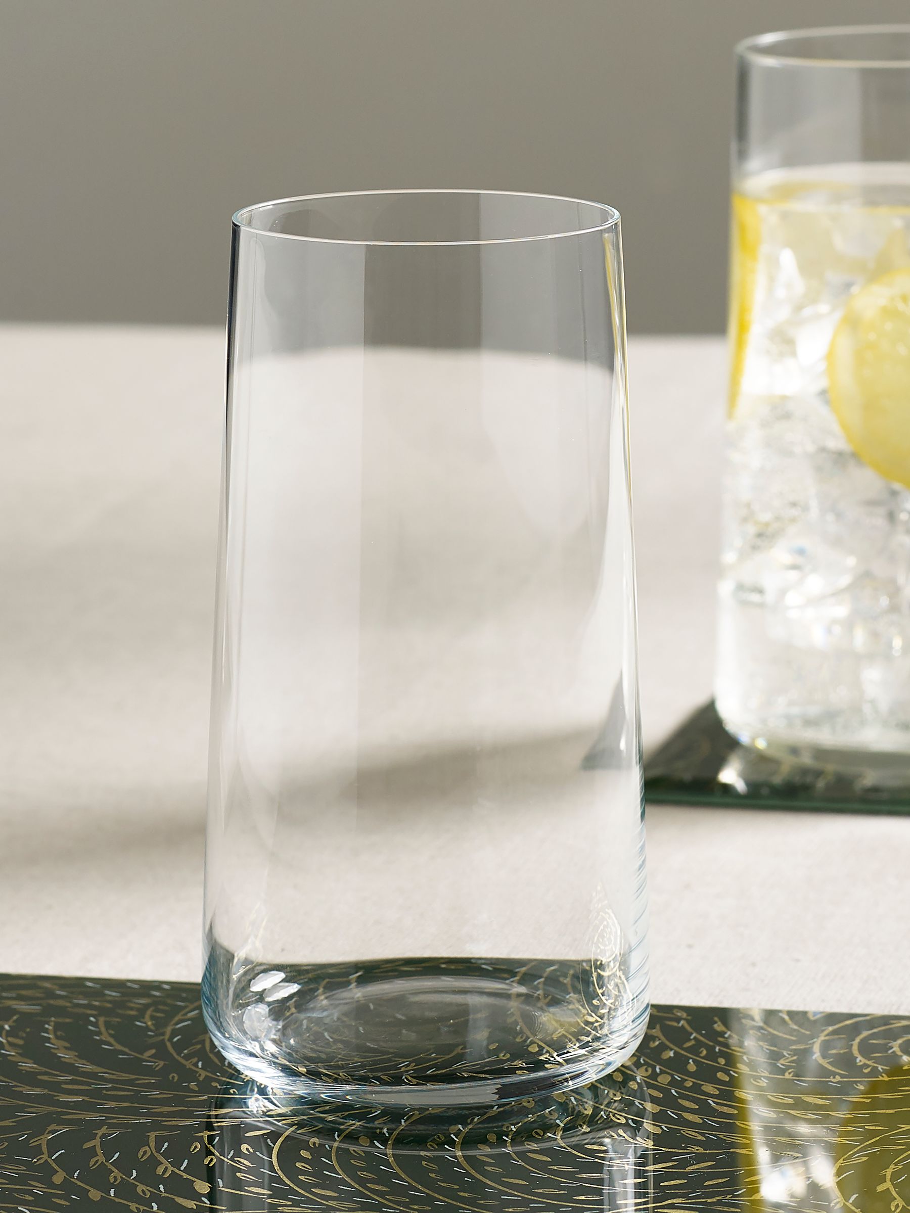Buy Set of 4 Clear Angular Set of 4 Tall Tumbler Glasses from the Next ...