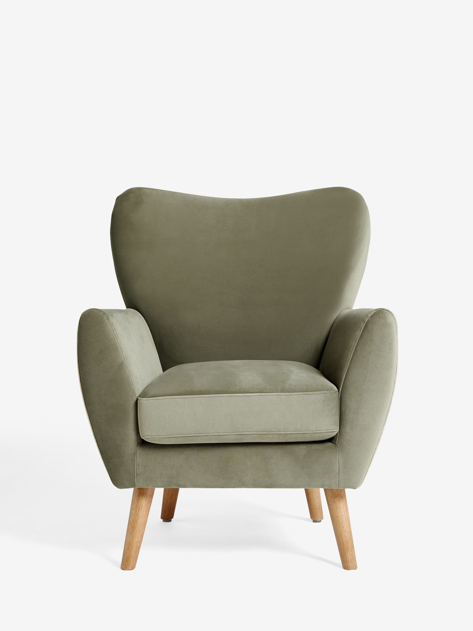 Buy Soft Velvet Sage Green Wilson Highback Armchair from the Next UK ...