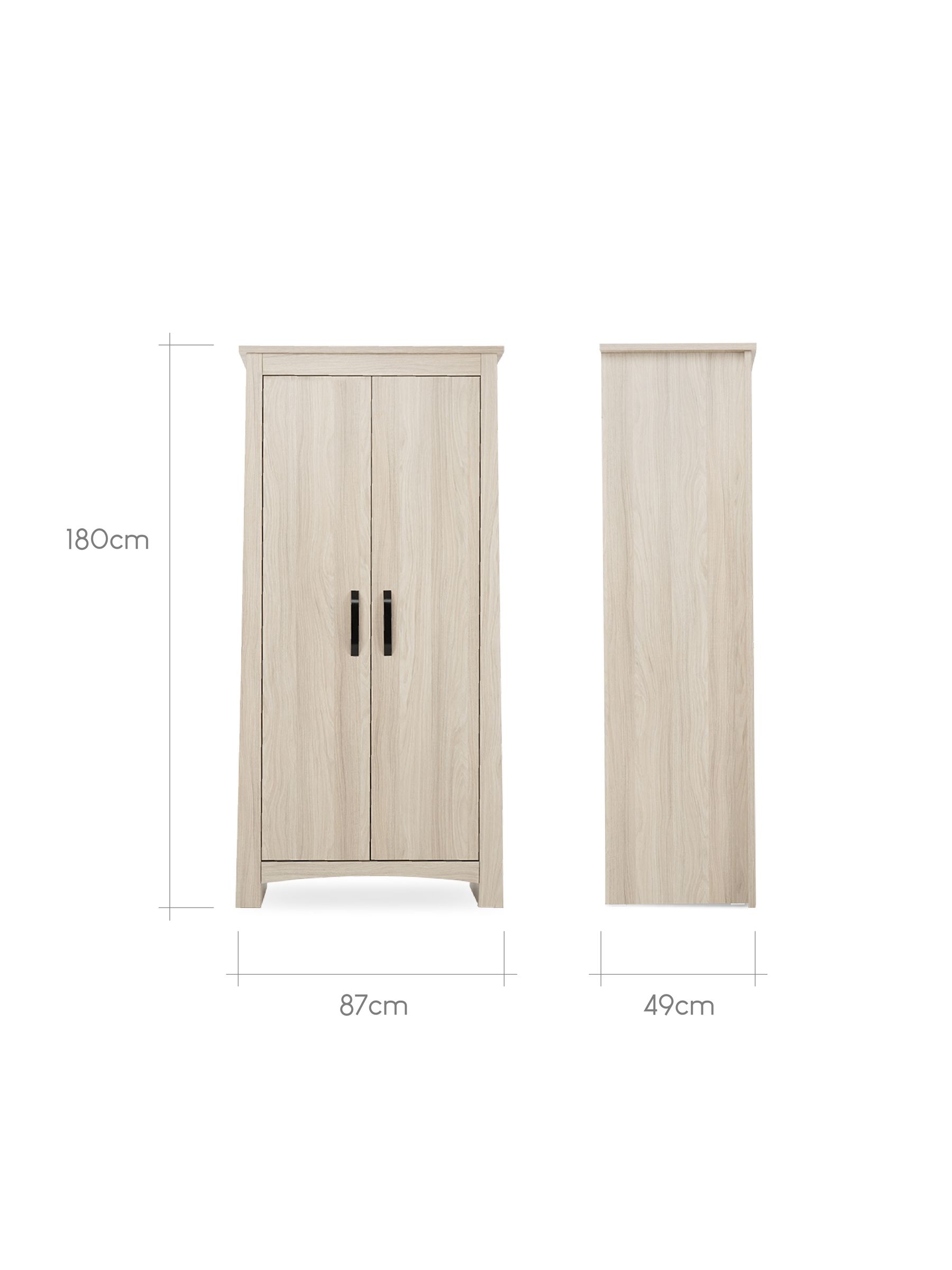 Buy Cuddleco Ash Isla 2 Door Nursery Wardrobe from the Next UK online shop