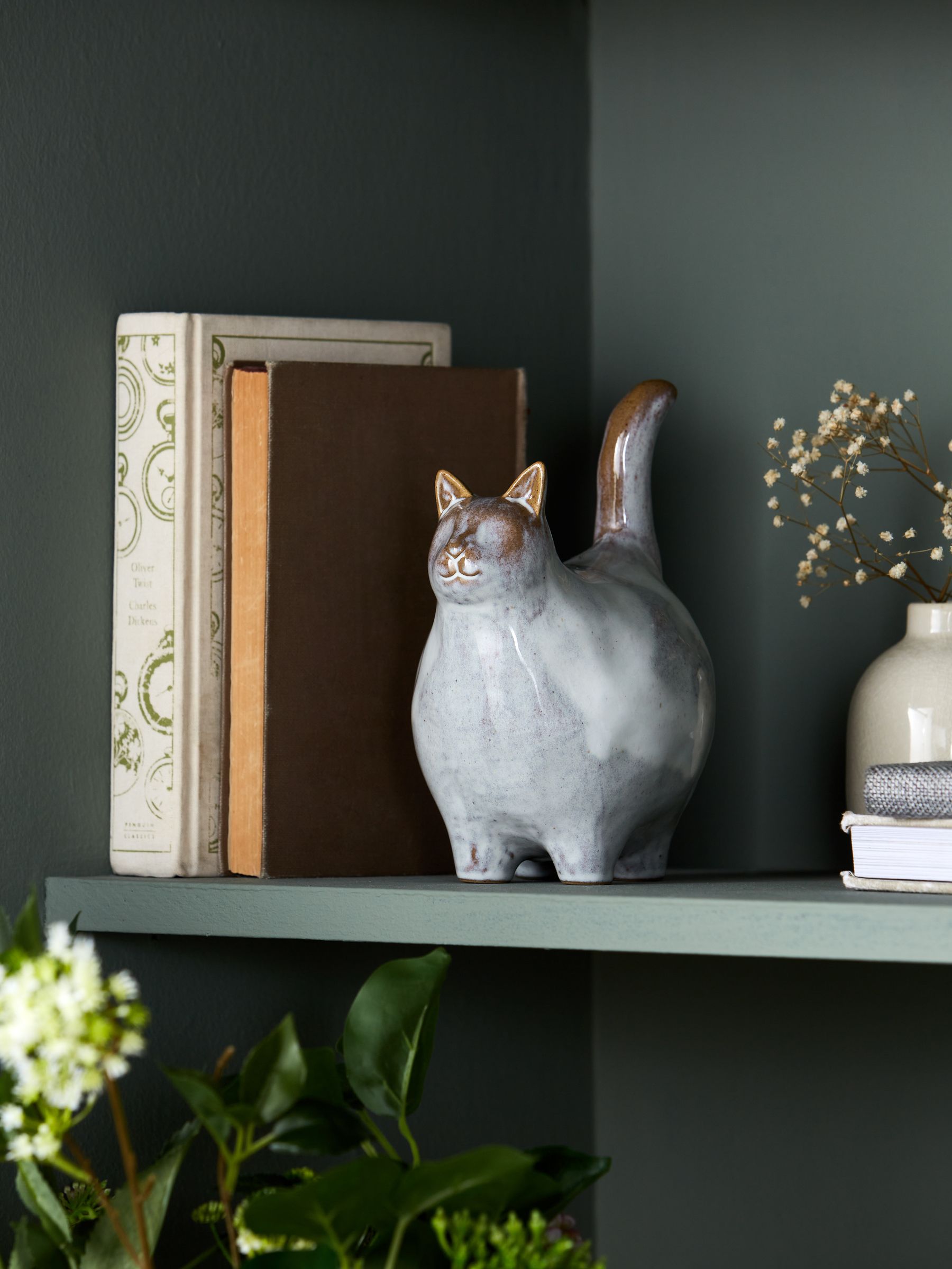Buy Grey Chester the Cat Ornament from the Next UK online shop