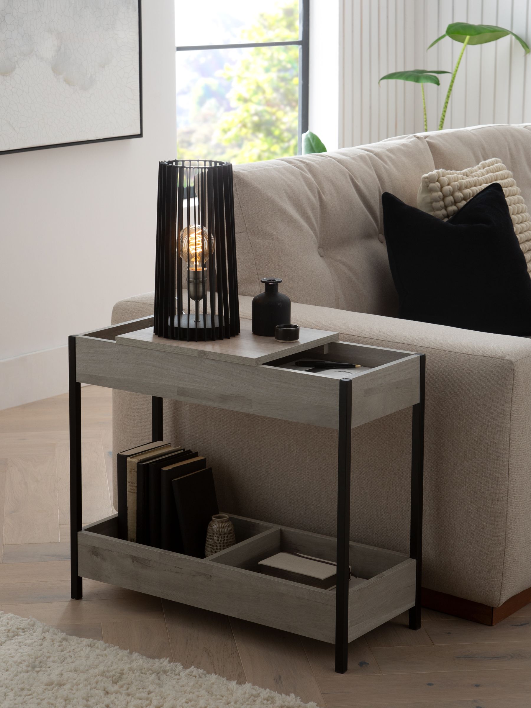 Buy Grey Bronx Oak Effect Side Table from the Next UK online shop