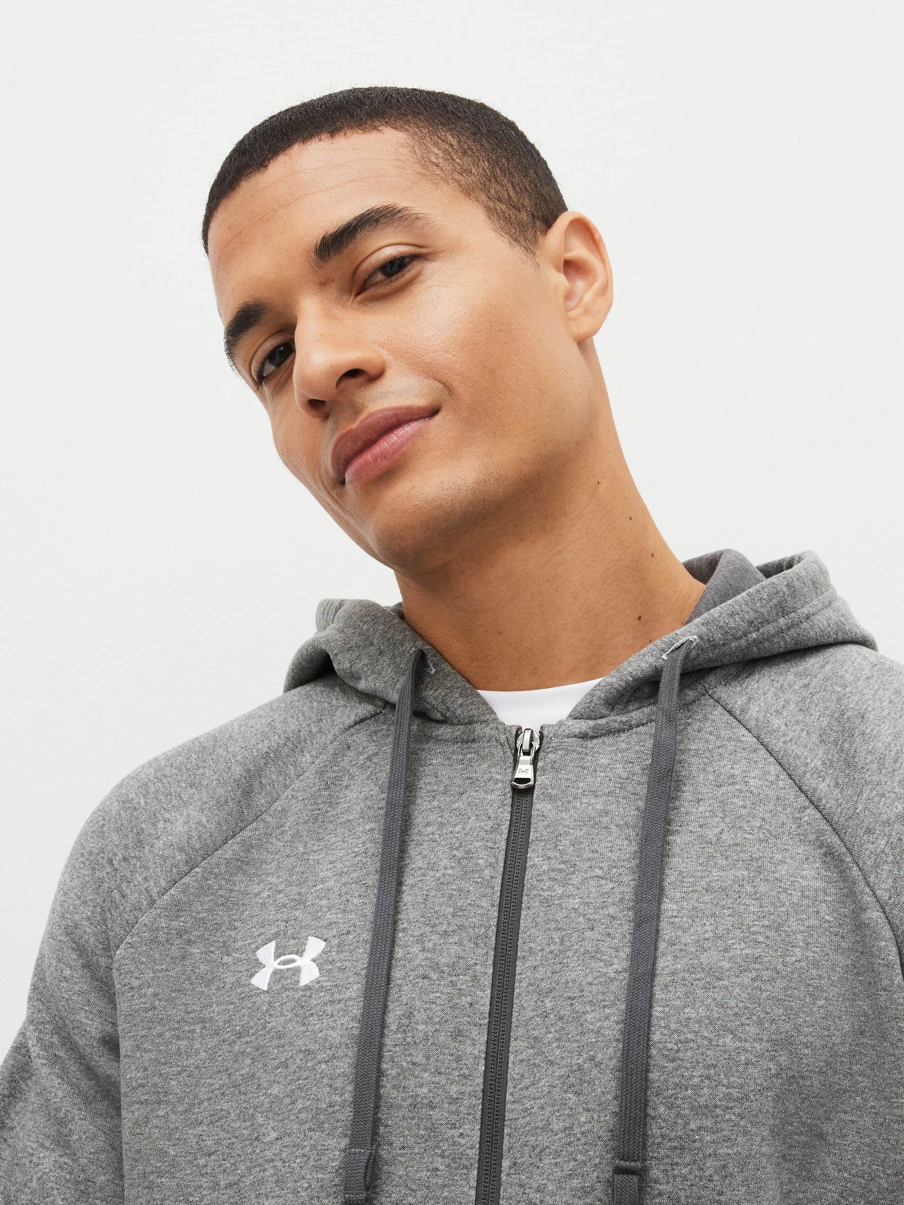 Buy Under Armour Grey Rival Fleece Zip Up Hoodie from the Next UK online shop