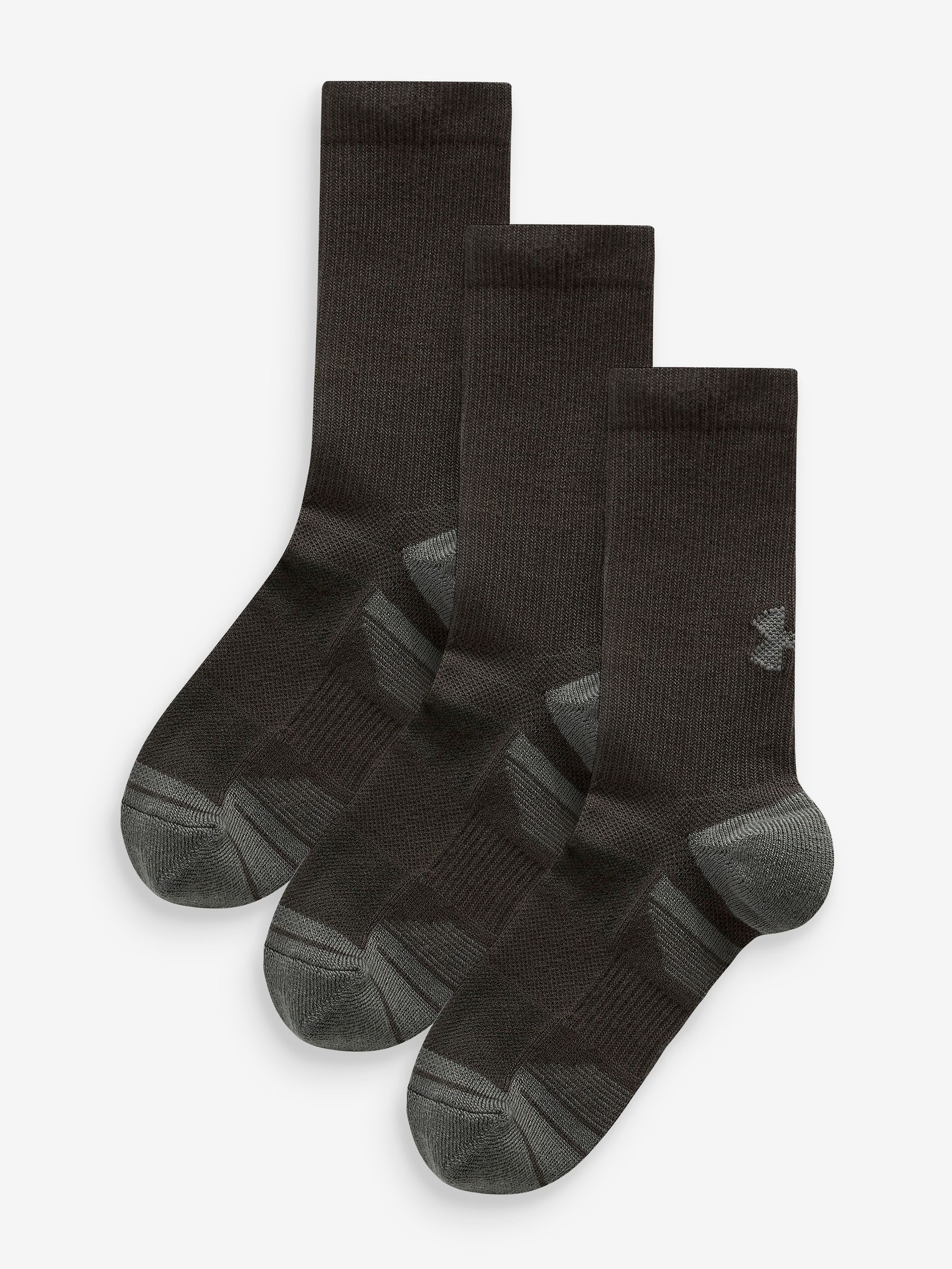 Buy Under Armour Black Crew Performance Tech Crew Socks 3 Pack from the ...