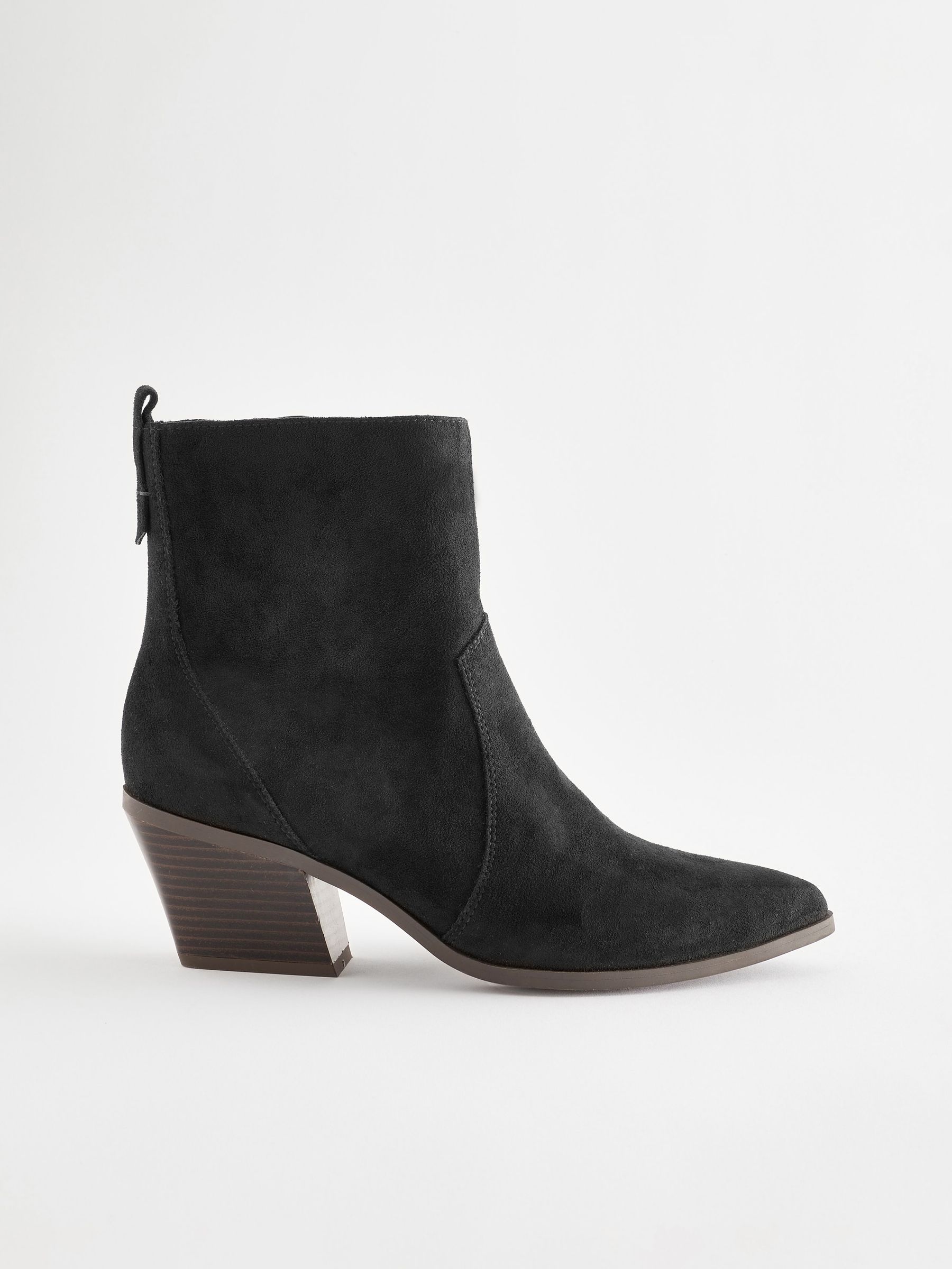 Buy Black Standard/Wide Fit Forever Comfort® Cowboy Ankle Boots from ...