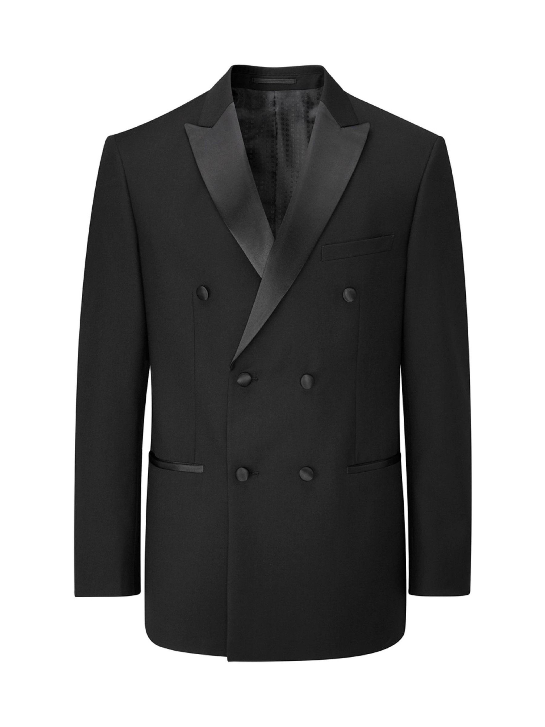 Buy Skopes Black Double Breasted Sinatra Fit Dinner Suit Jacket from ...