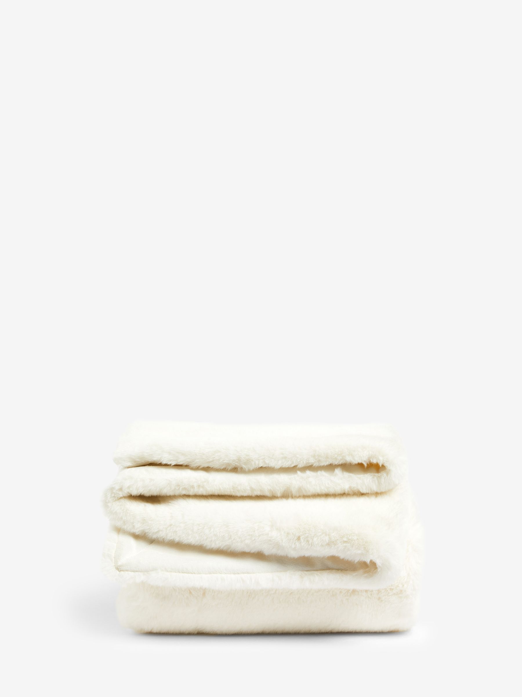 Buy Ivory Soft To Touch Plush Faux Fur Throw from the Next UK online shop