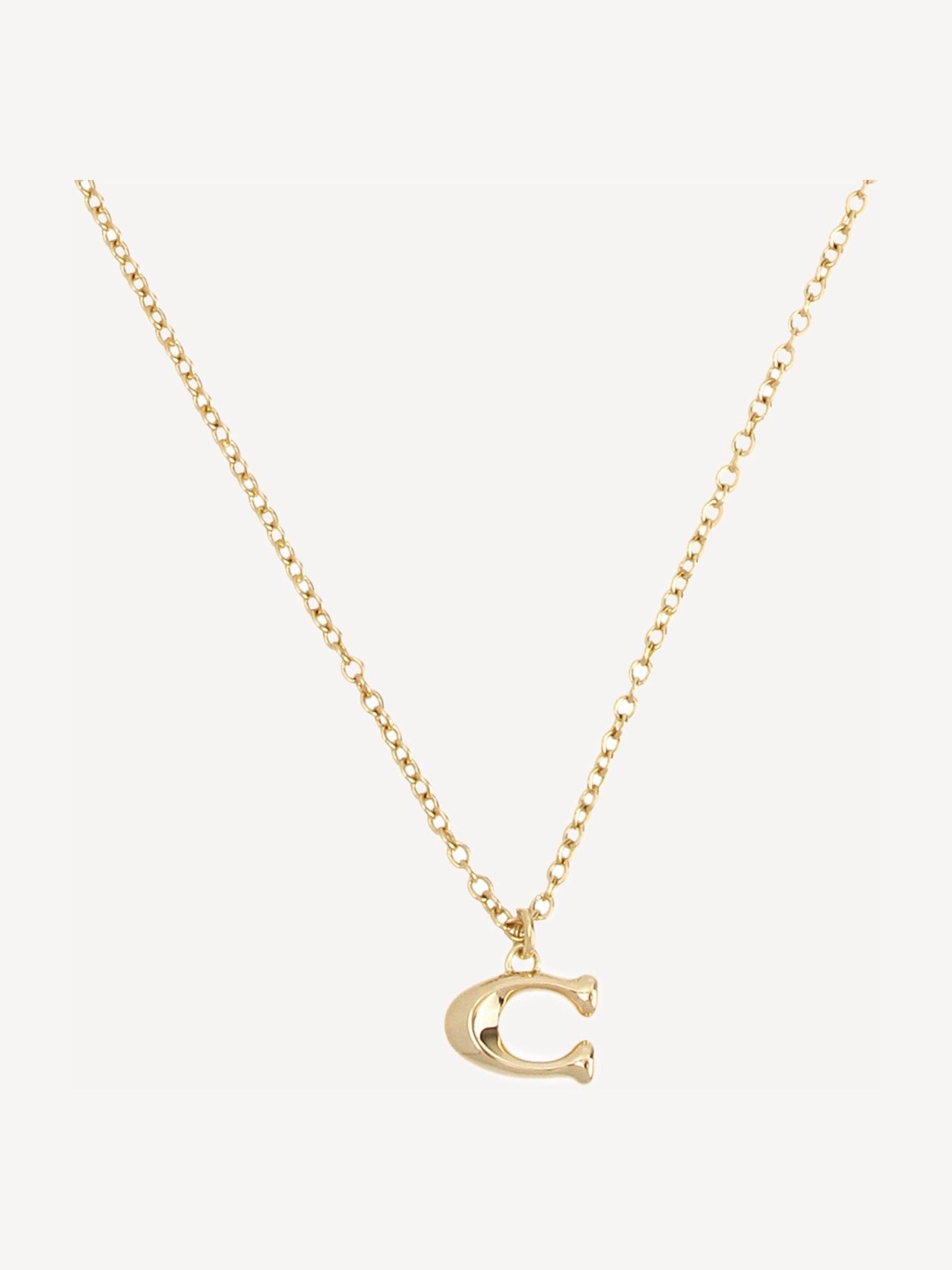 Buy COACH Gold Tone Signature C Starter Necklace from the Next UK ...