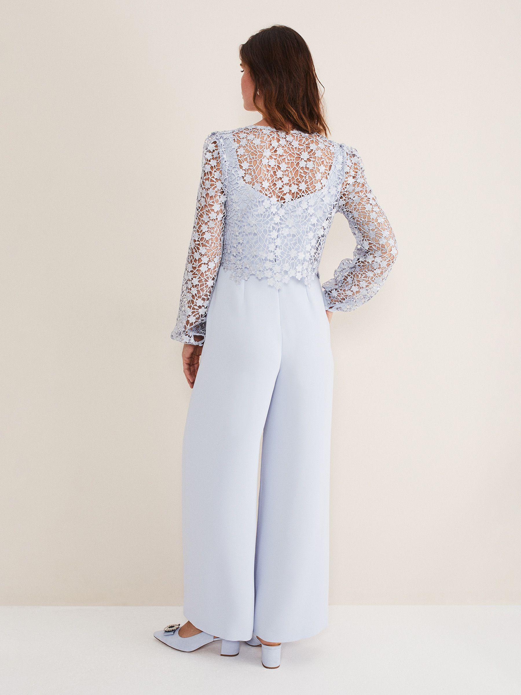 Buy Phase Eight Blue Mariposa Lace Jumpsuit from the Next UK online shop